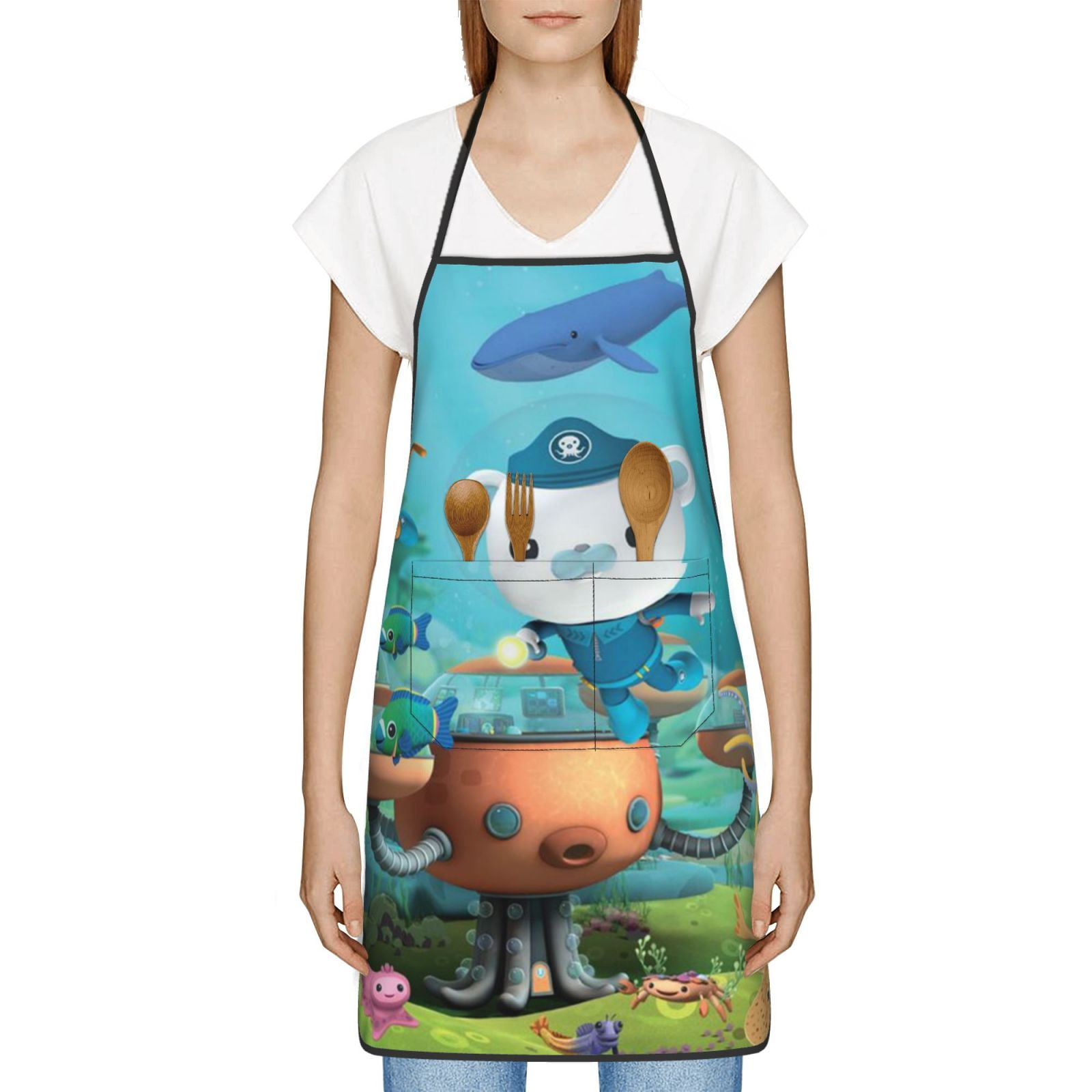 The Octonauts Bib Apron With Pockets, Cooking Kitchen Chef Apron For ...