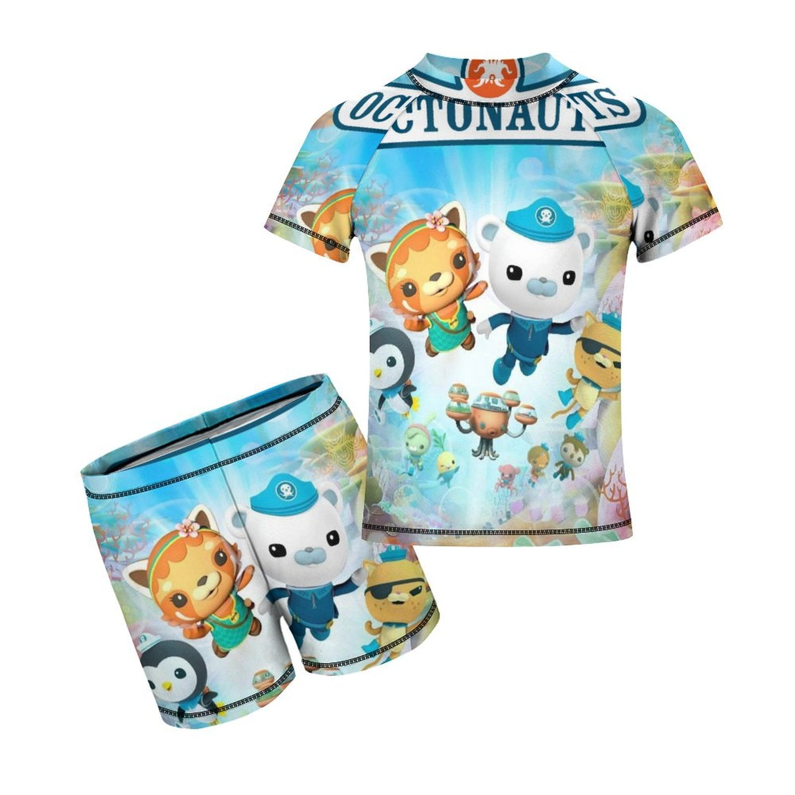 The Octonauts Boys 2-Piece Swimsuit Set Bathing Suit Short Sleeve ...