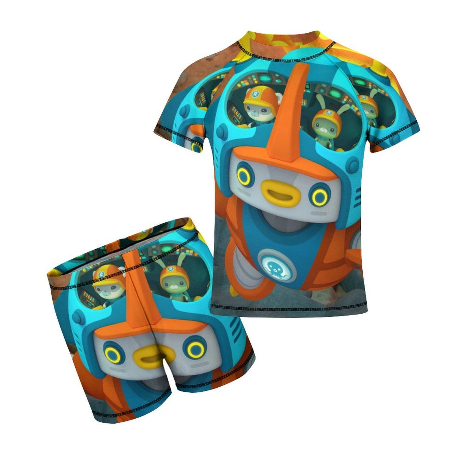 The Octonauts Boys 2-Piece Swimsuit Set Bathing Suit Short Sleeve ...