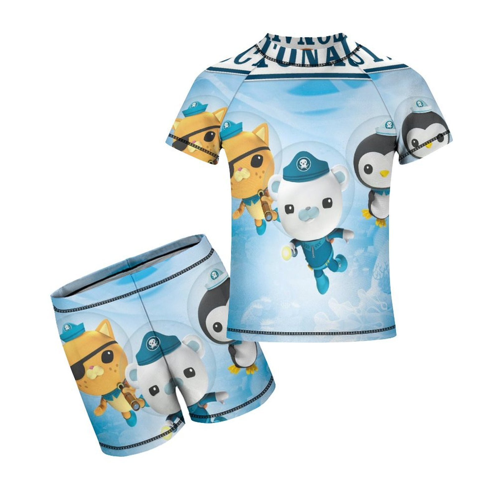 The Octonauts Boys 2-Piece Swimsuit Set Bathing Suit Short Sleeve ...