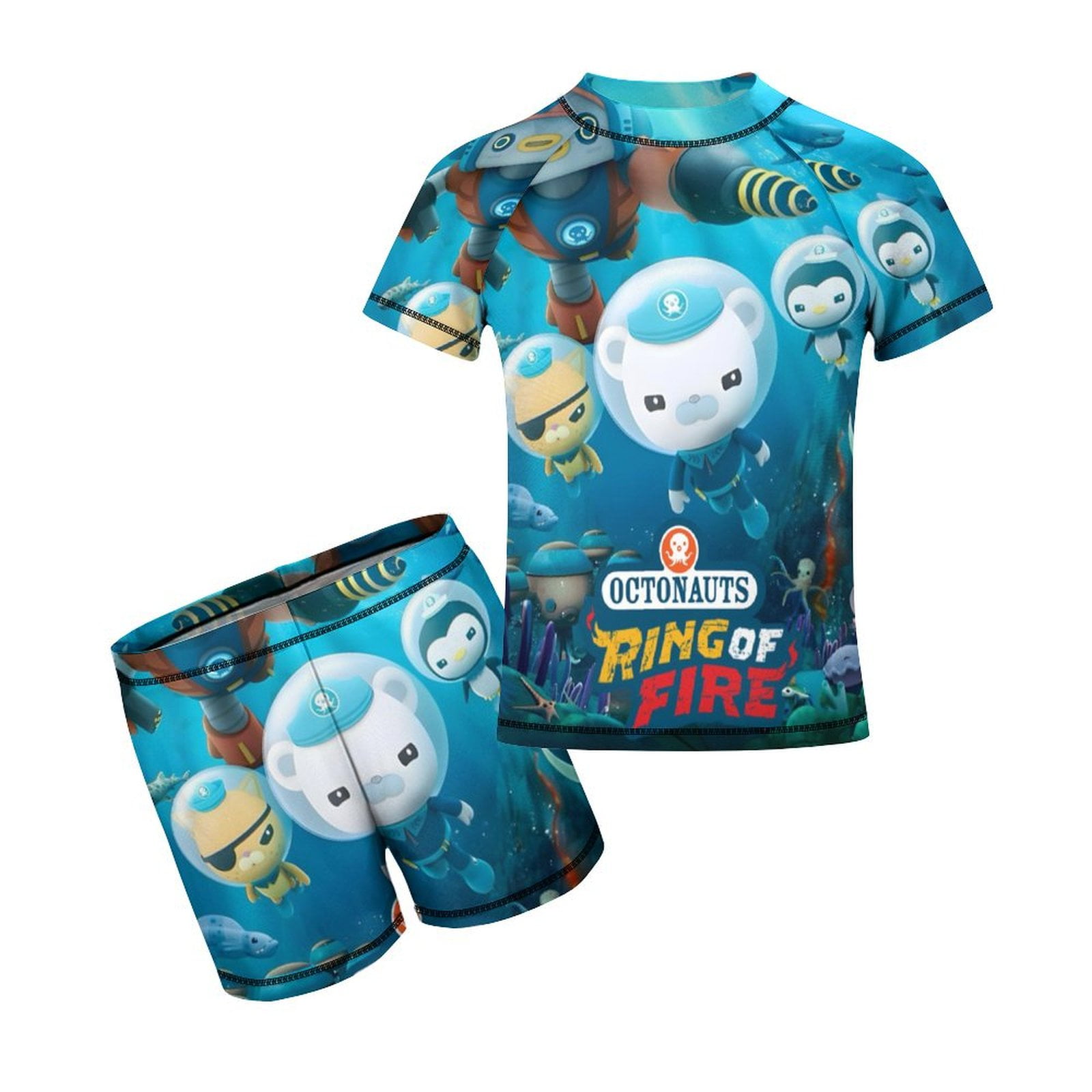 The Octonauts Boys 2-Piece Swimsuit Set Bathing Suit Short Sleeve ...