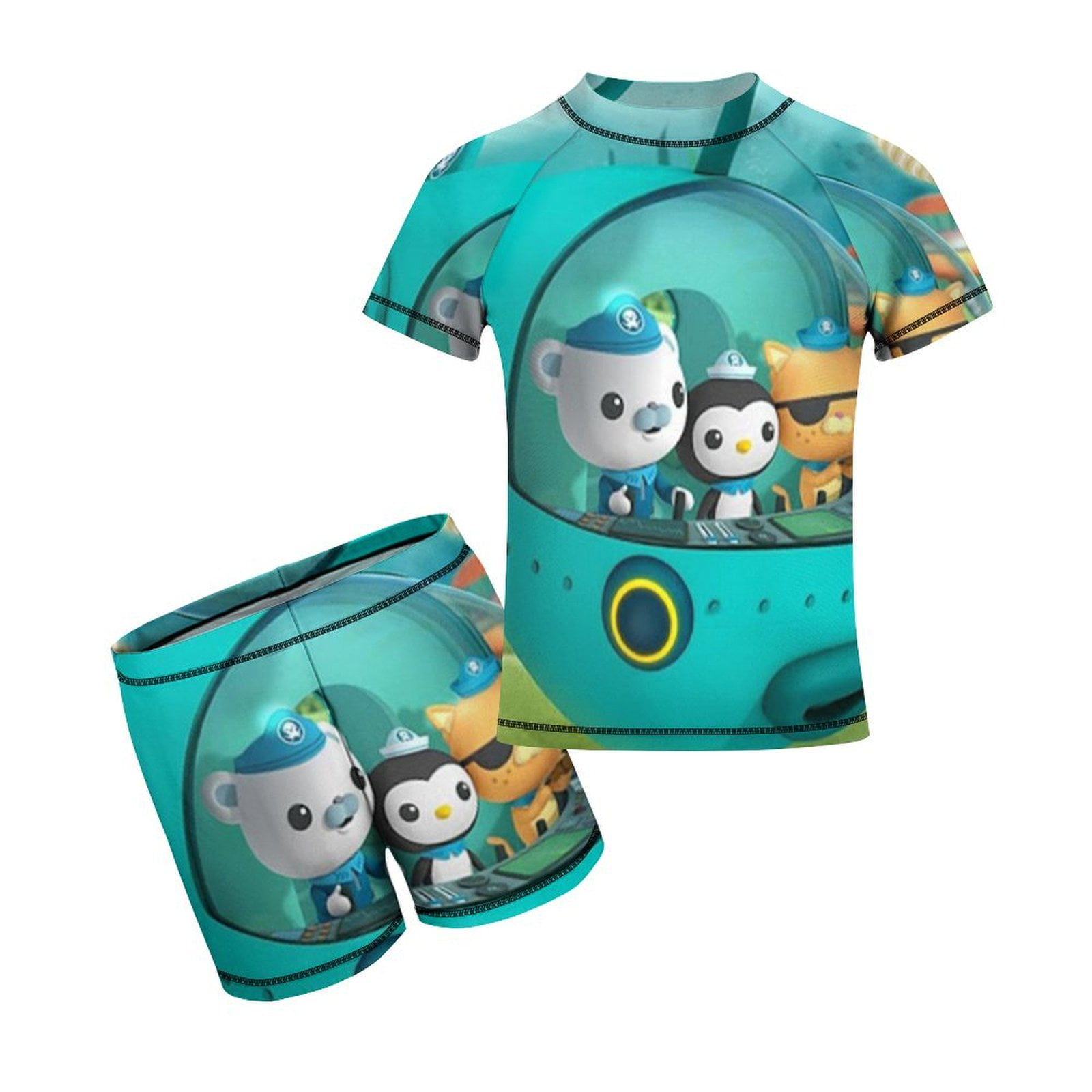 The Octonauts Boys 2-Piece Swimsuit Set Bathing Suit Short Sleeve ...