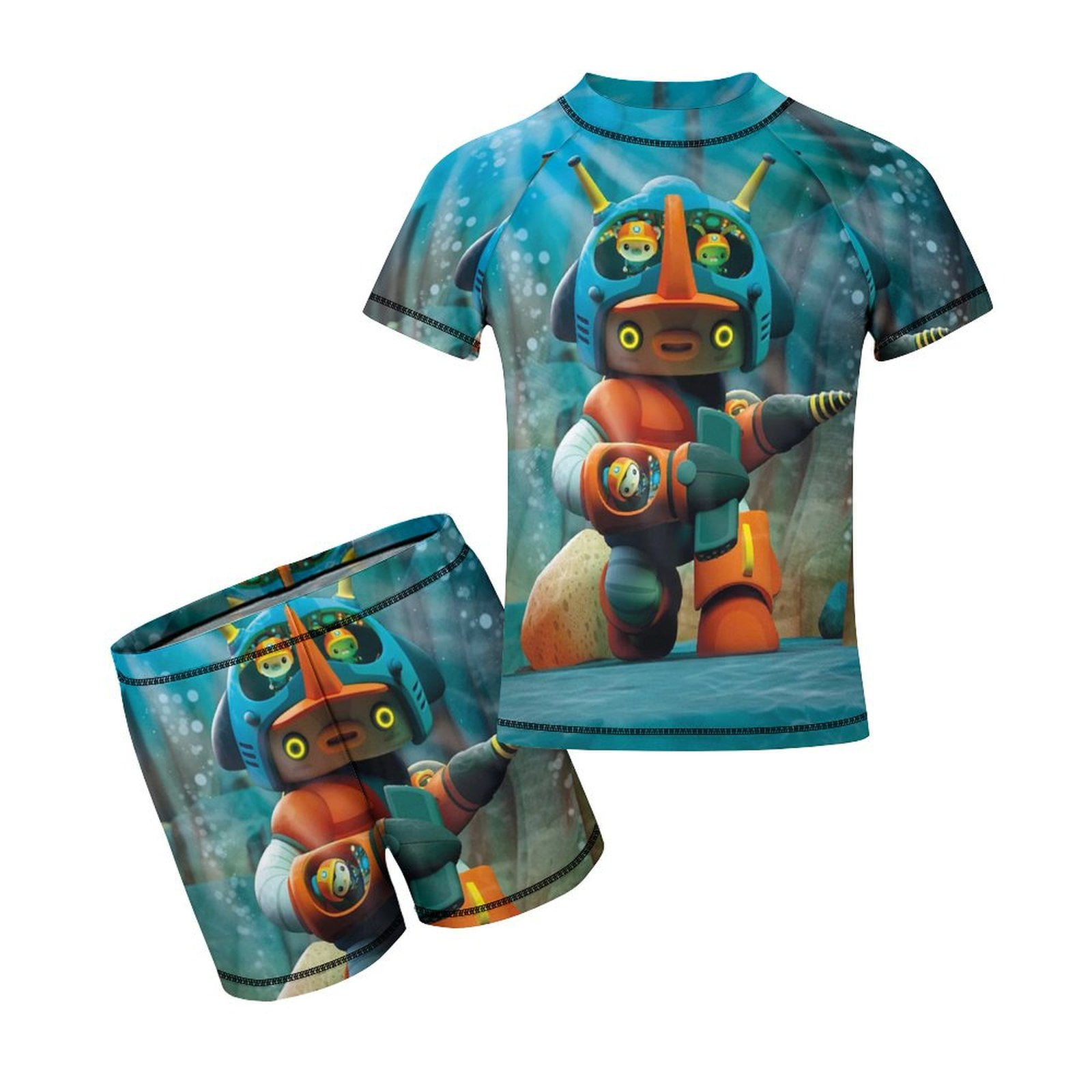 The Octonauts Boys 2-Piece Swimsuit Set Bathing Suit Short Sleeve ...