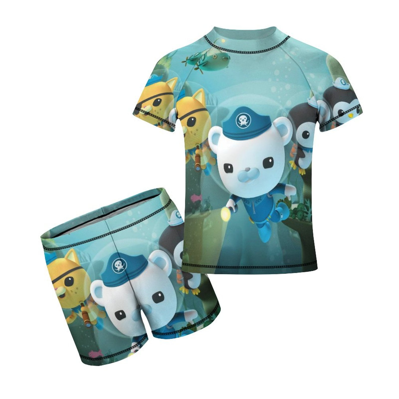 The Octonauts Boys 2-Piece Swimsuit Set Bathing Suit Short Sleeve ...