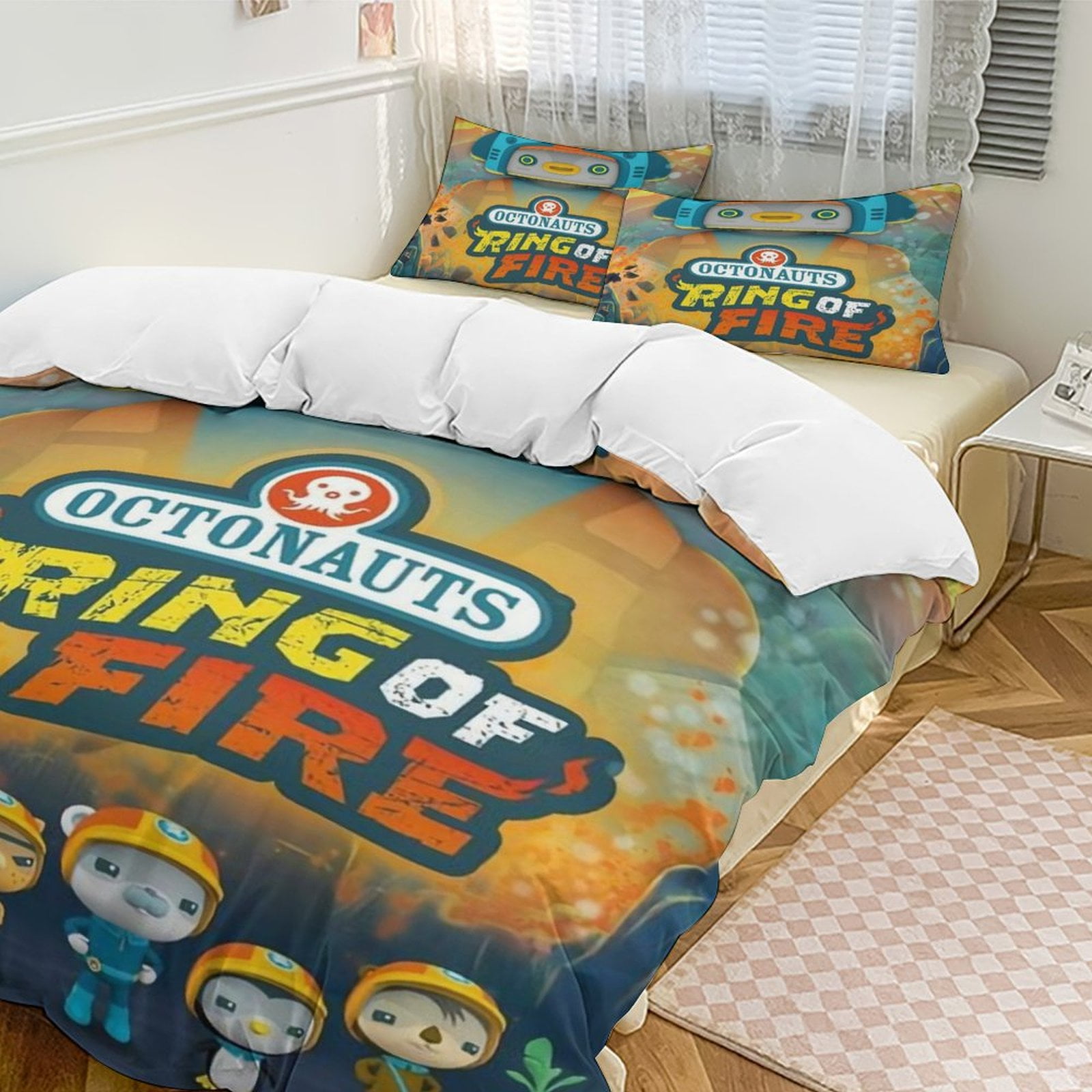 The Octonauts Cartoon Home Bed 3-piece Set, Polyester Wash Student ...