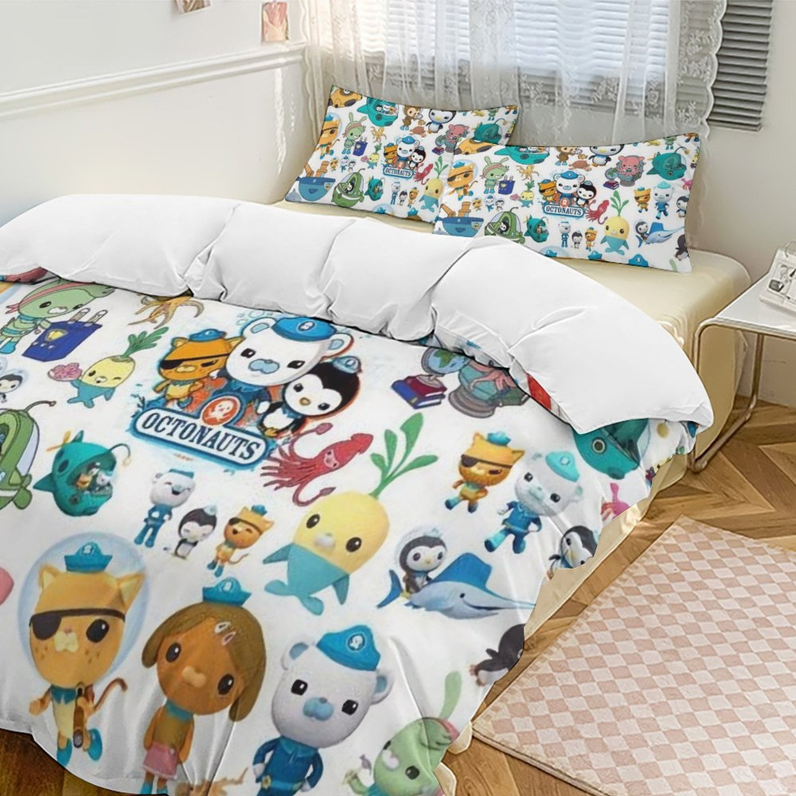 The Octonauts Cartoon Home Bed 3-piece Set, Polyester Wash Student ...
