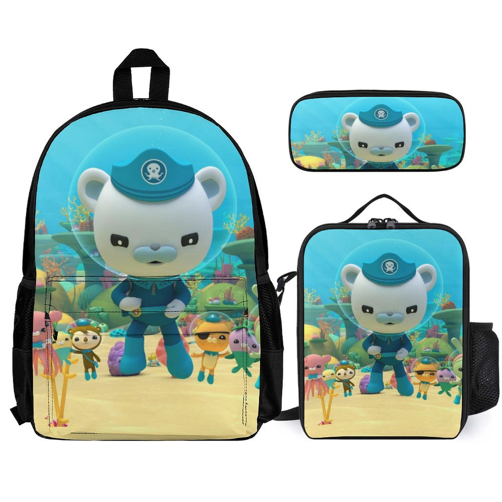 The Octonauts Characters Schoolbag 3-Pieces Set With Pencil Case Lunch ...