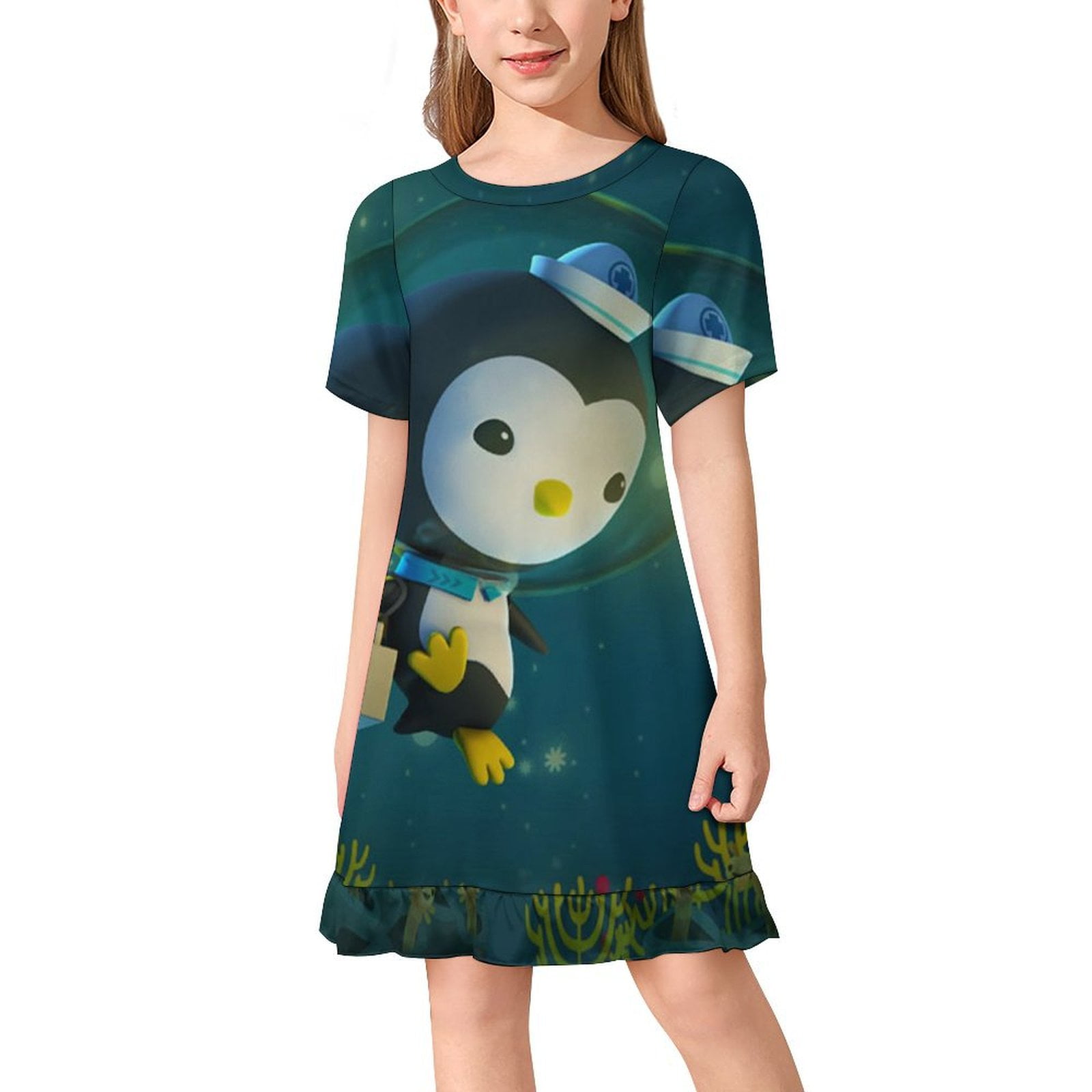 The Octonauts Children's Short Sleeved Dress 3D Printed Classical Girl ...