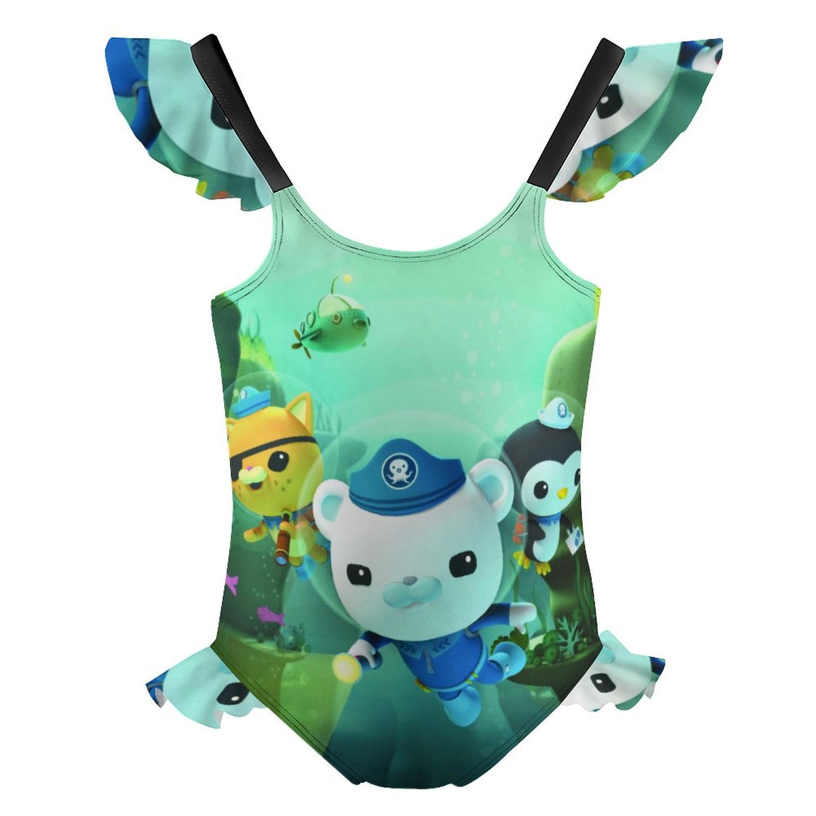 The Octonauts Girls Swimsuit Ruffle One-piece Beachwear Kids Cute ...