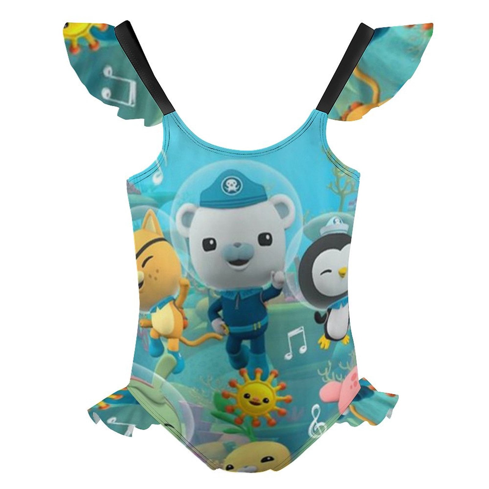 The Octonauts Girls Swimsuit Ruffle One-piece Beachwear Kids Cute ...