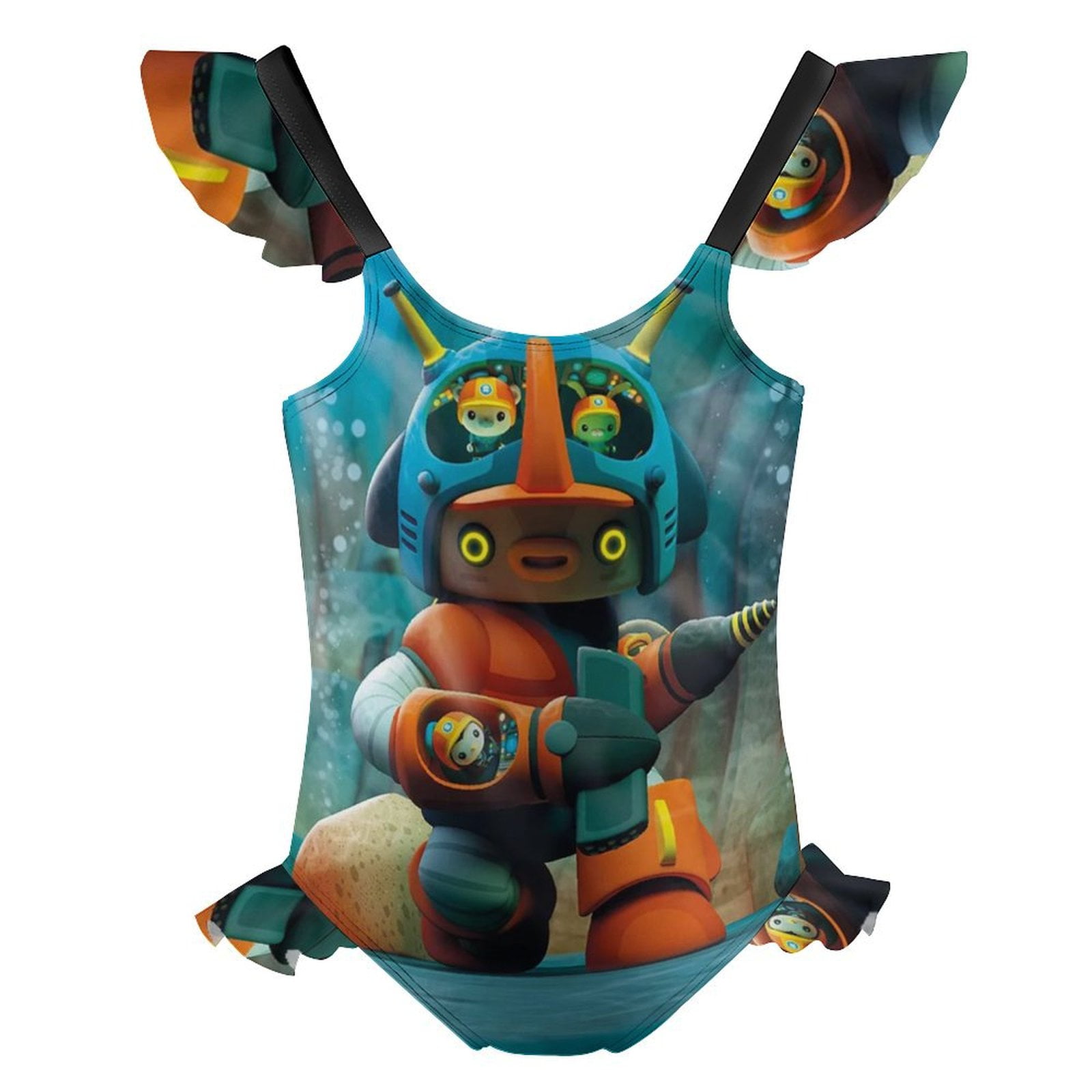 The Octonauts Girls Swimsuit Ruffle One-piece Beachwear Kids Cute ...