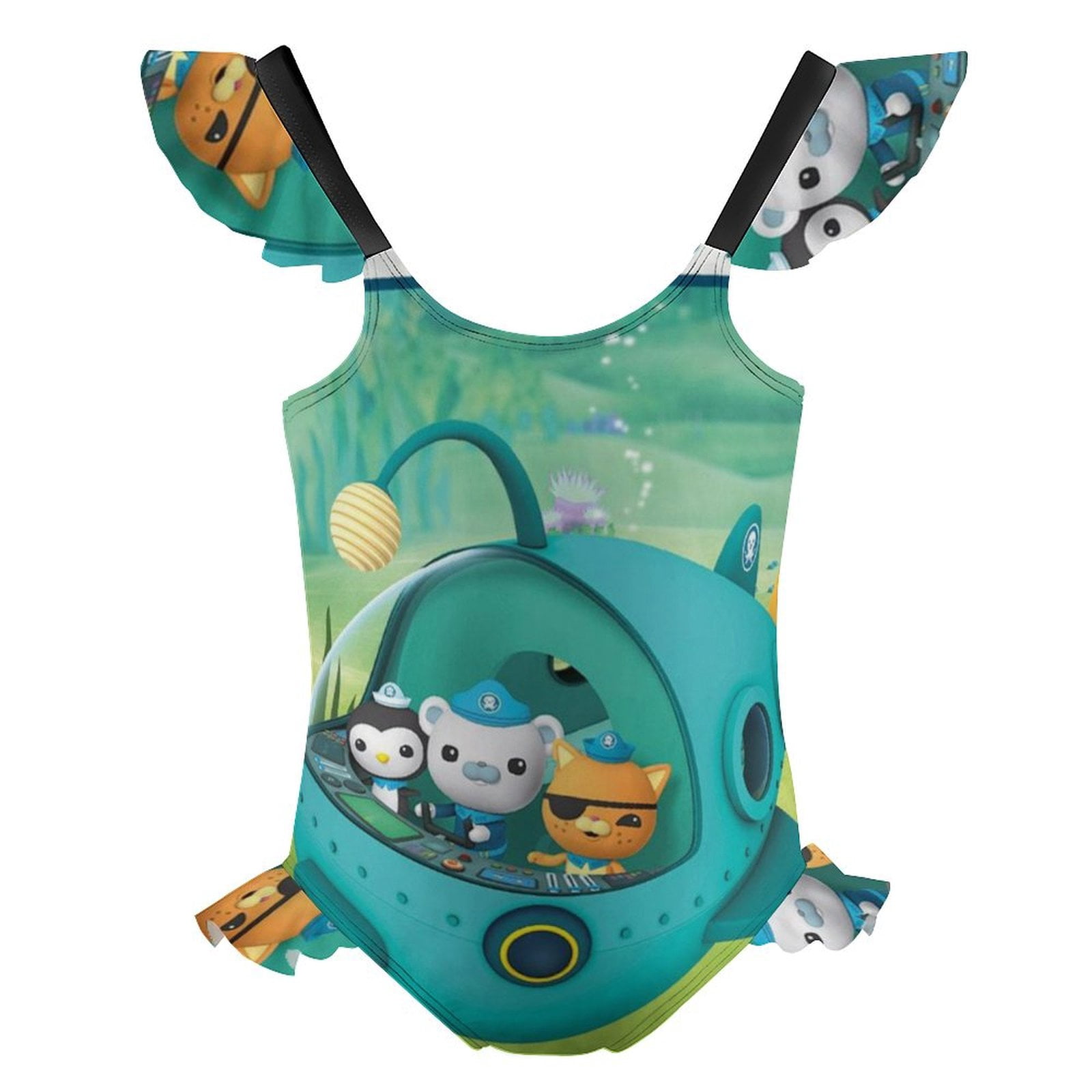 The Octonauts Girls Swimsuit Ruffle One-piece Beachwear Kids Cute ...