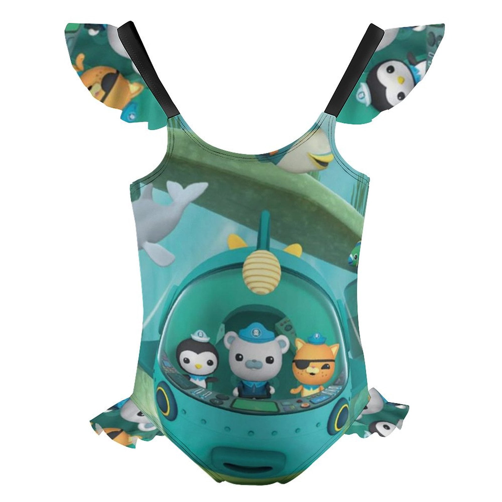 The Octonauts Girls Swimsuit Ruffle One-piece Beachwear Kids Cute ...