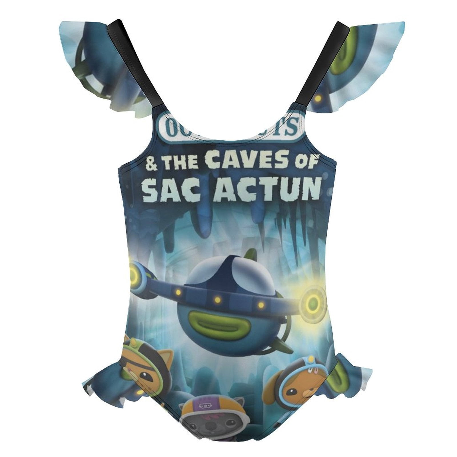 The Octonauts Girls Swimsuit Ruffle One-piece Beachwear Kids Cute ...