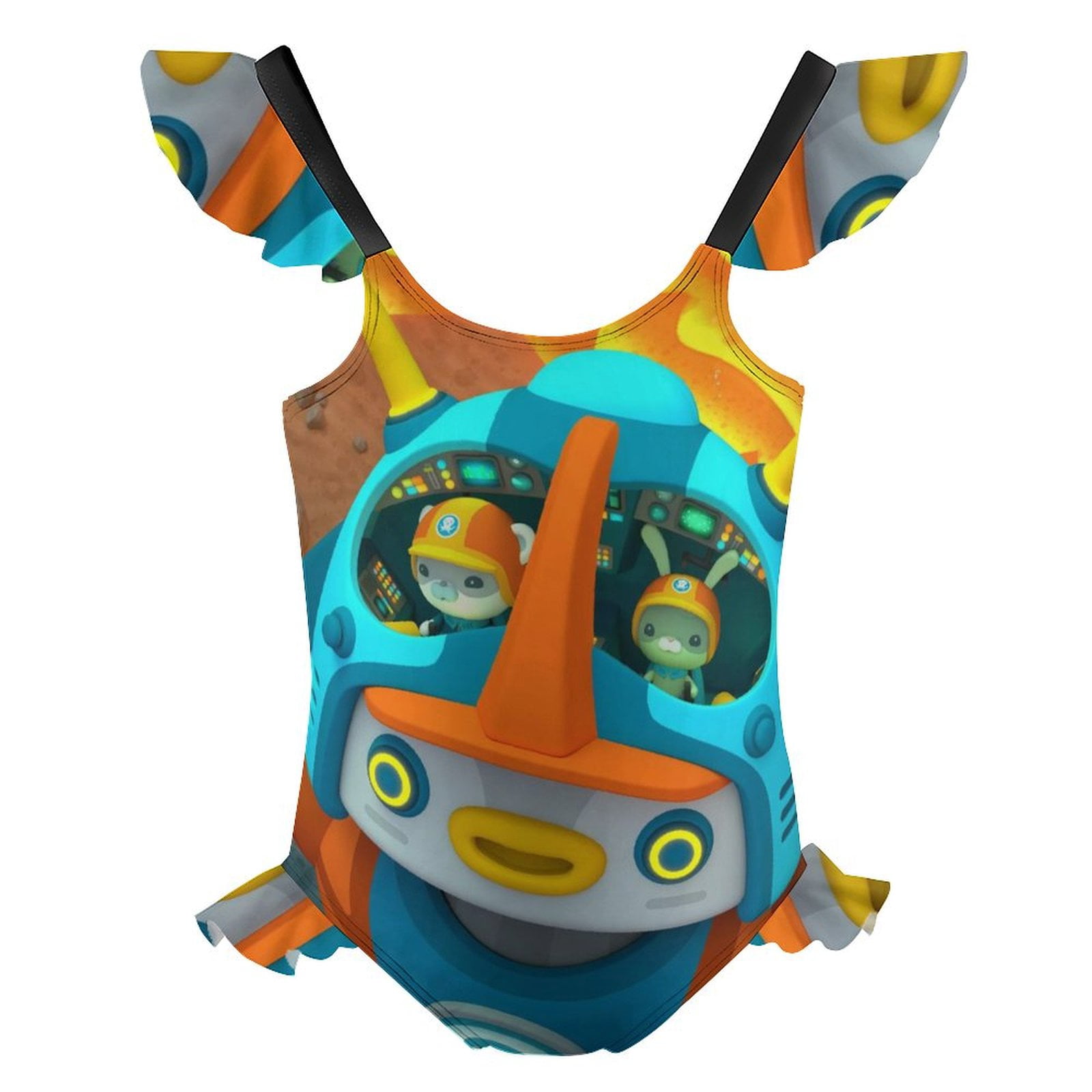 The Octonauts Girls Swimsuit Ruffle One-piece Beachwear Kids Cute ...