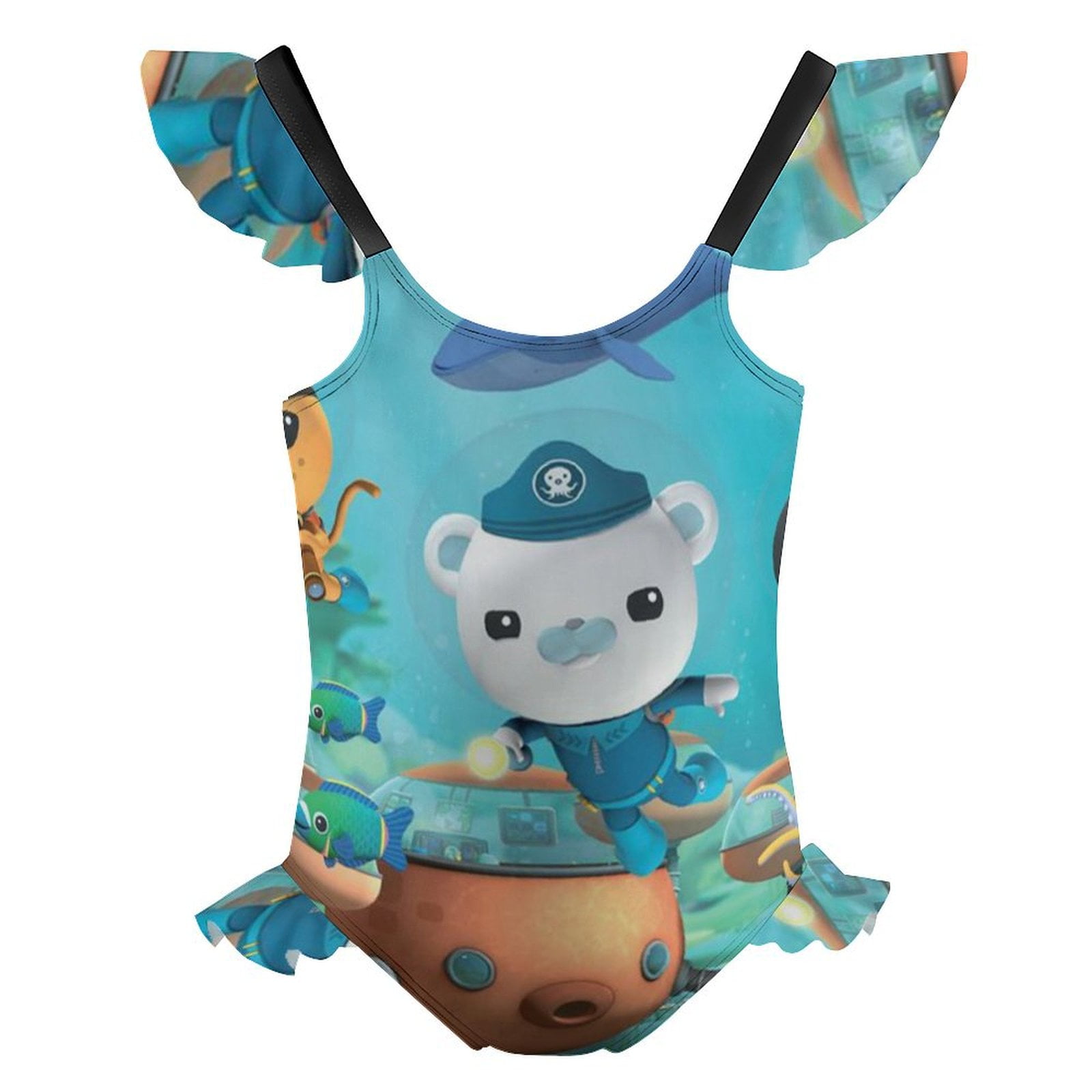 The Octonauts Girls Swimsuit Ruffle One-piece Beachwear Kids Cute ...