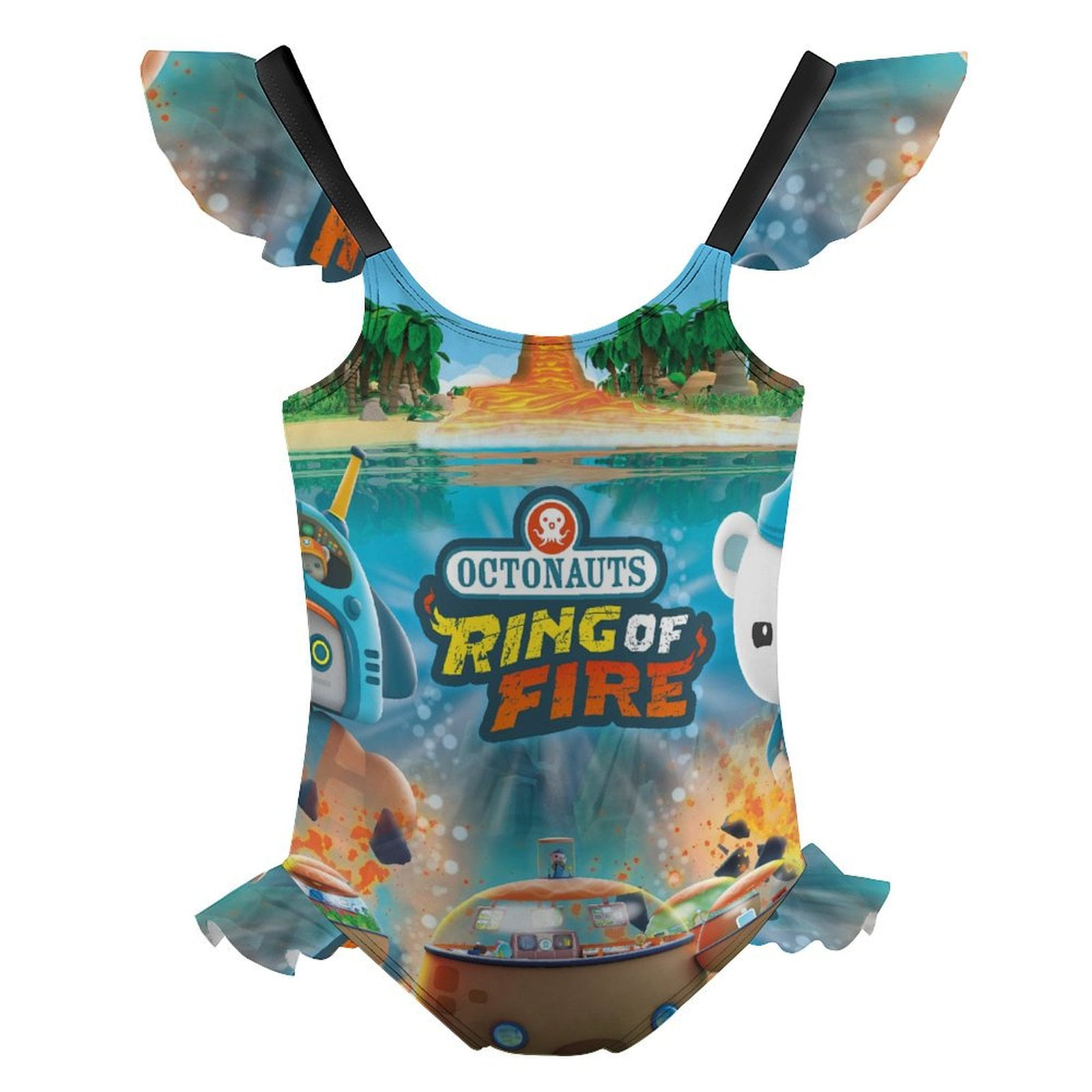 The Octonauts Girls Swimsuit Ruffle One-piece Beachwear Kids Cute ...