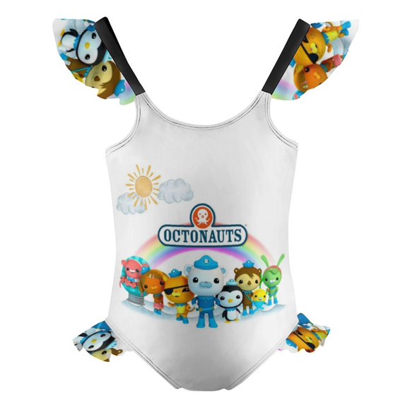 The Octonauts Girls Swimsuit Ruffle One-piece Beachwear Kids Cute ...