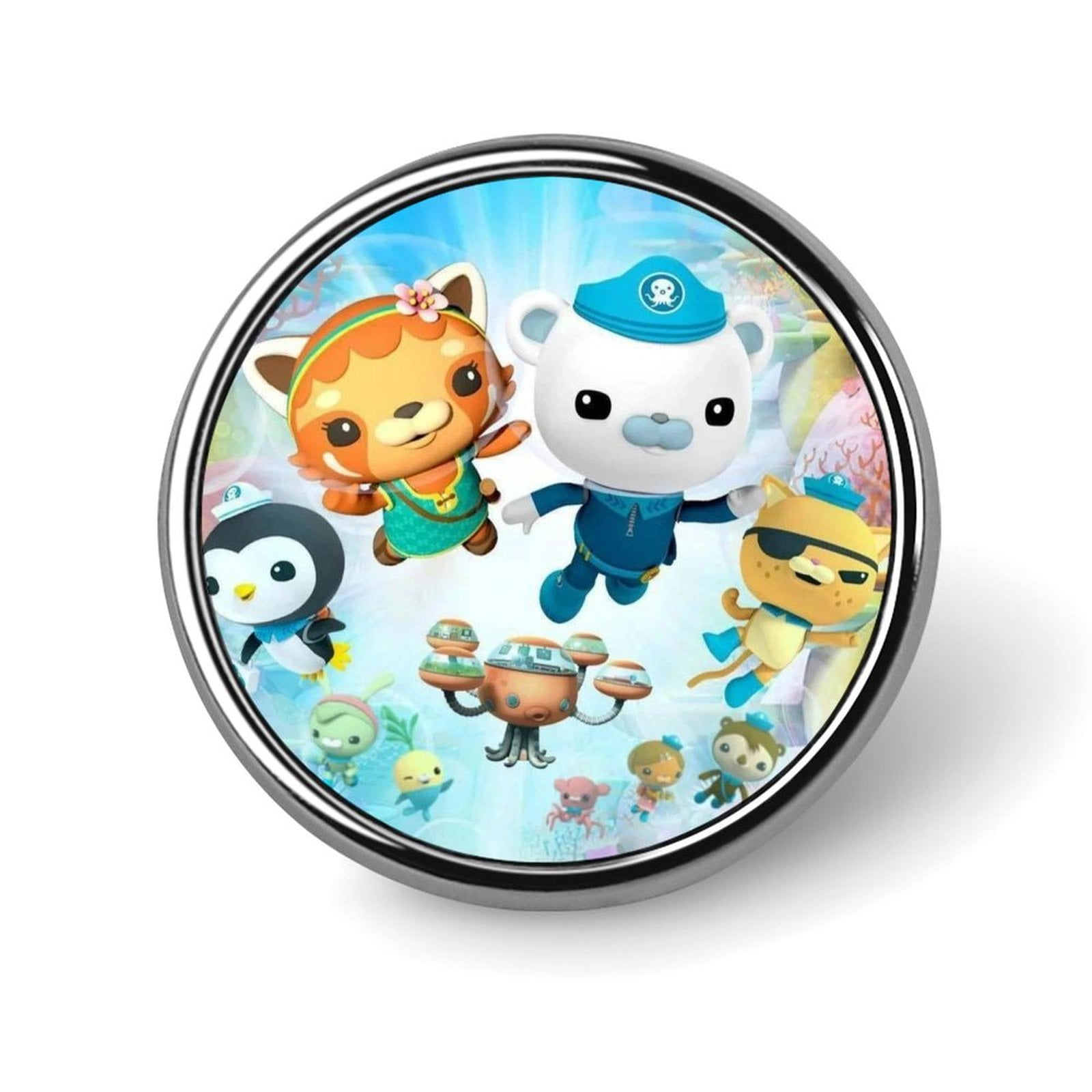 The Octonauts Round Badge Printed Decorative Button Badge Circle Brooch ...