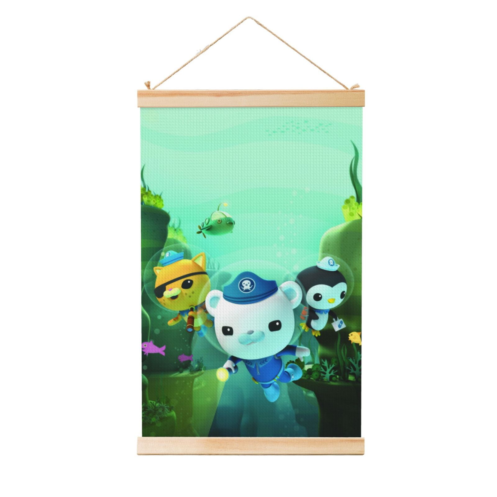 The Octonauts Wooden Shaft Hanging Poster Home Decor Poster Wall Art ...