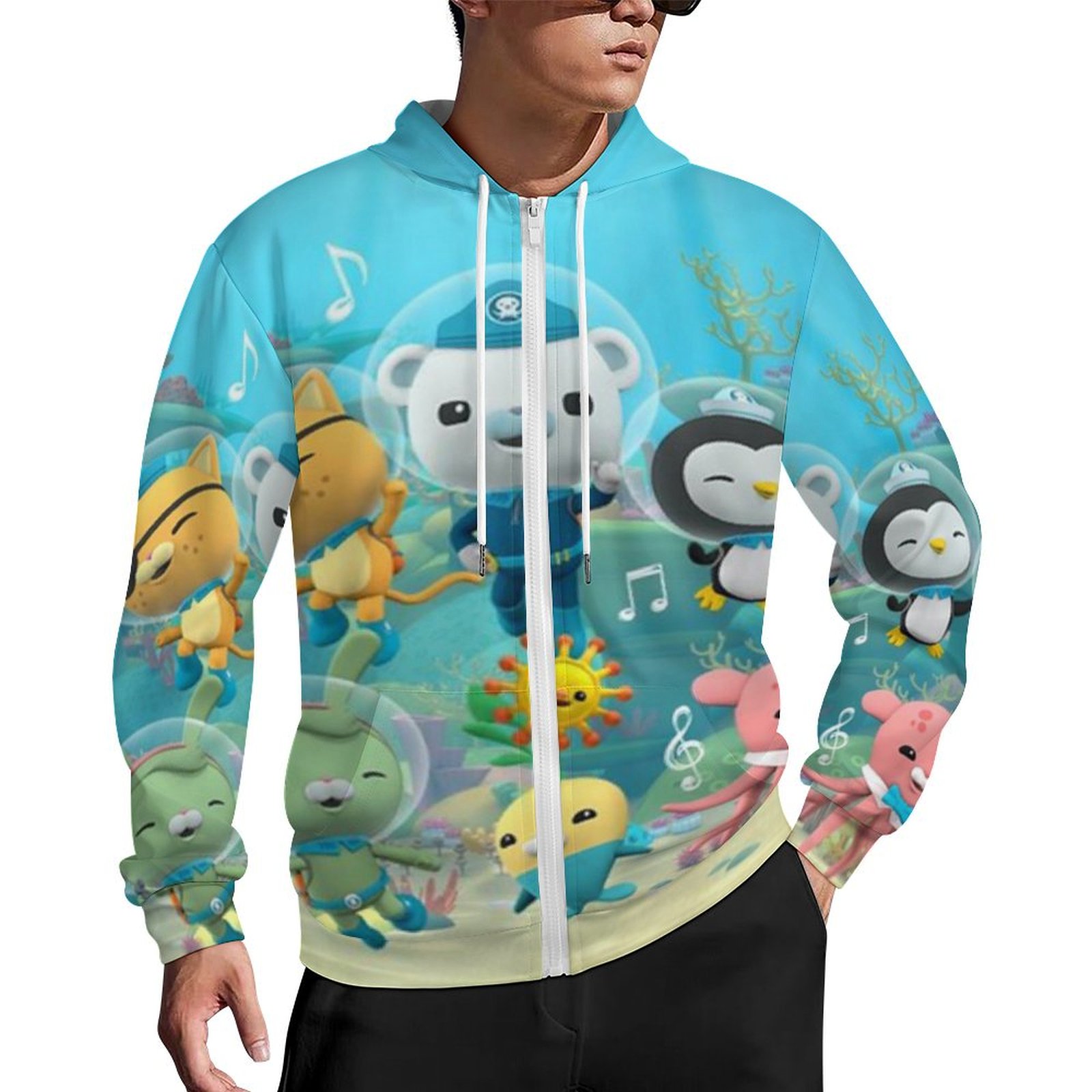 The Octonauts Zip Up Hoodies Unisex Realistic 3D Print Sweatshirt Long ...