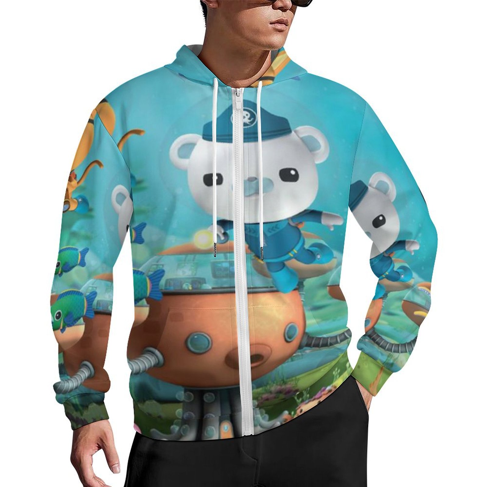 The Octonauts Zip Up Hoodies Unisex Realistic 3D Print Sweatshirt Long ...