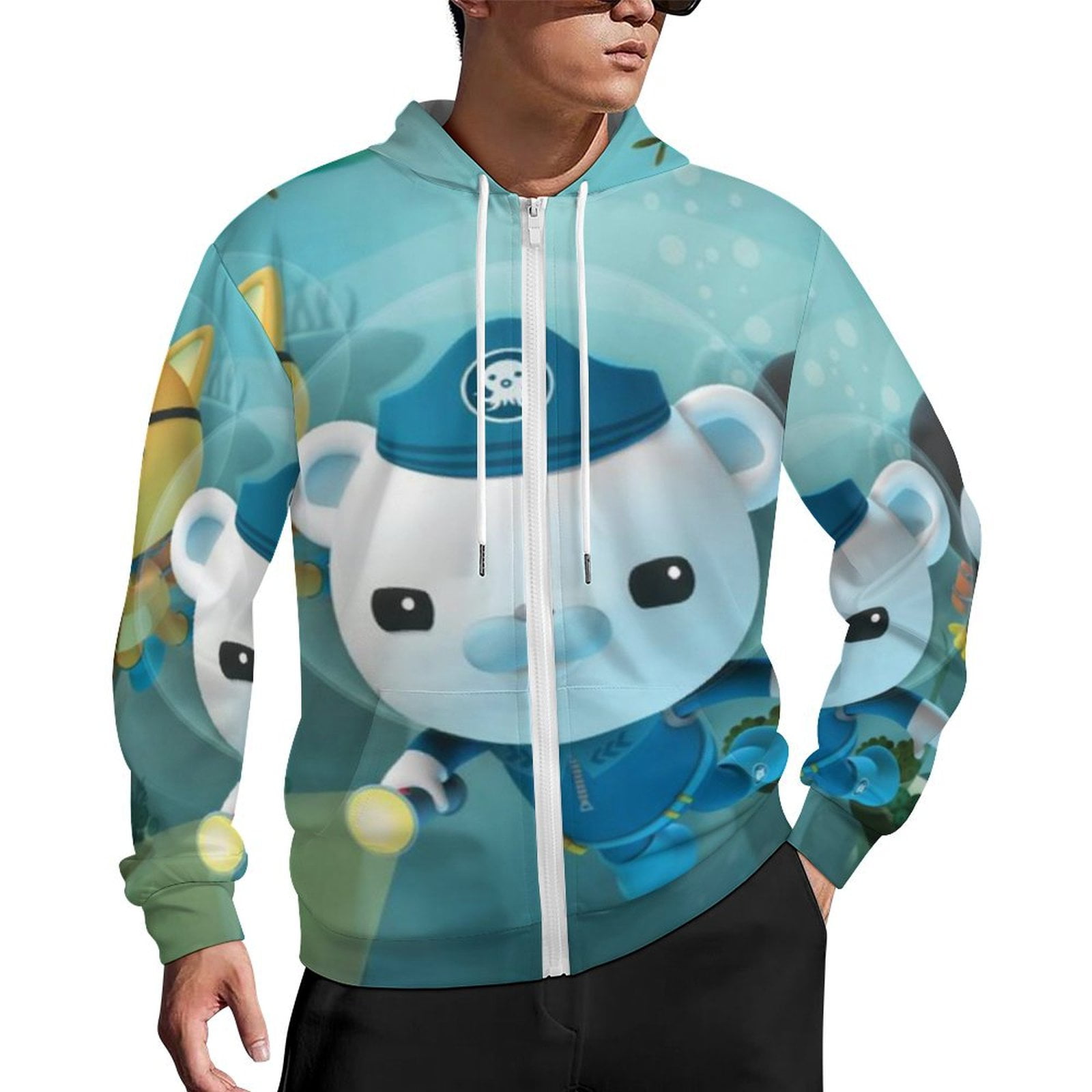 The Octonauts Zip Up Hoodies Unisex Realistic 3D Print Sweatshirt Long ...