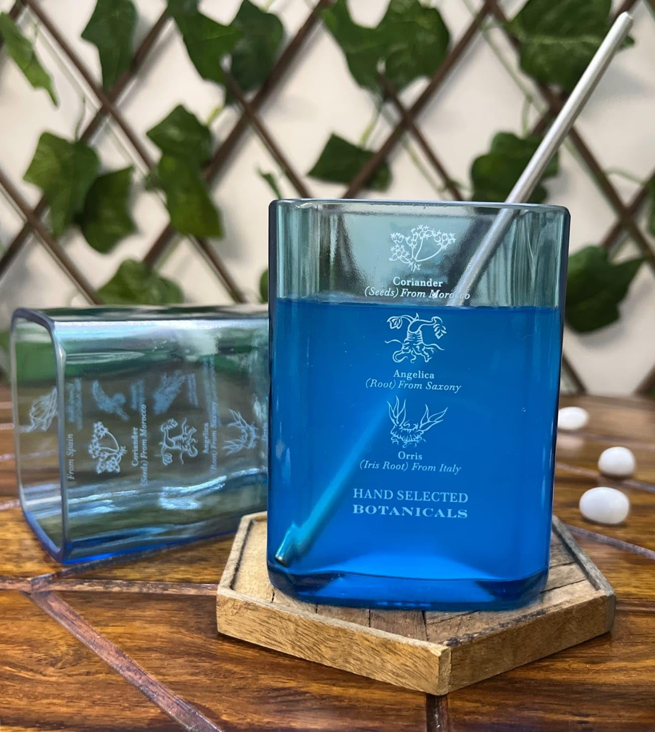 The Offbeat Trove Bombay Sapphire Drinking Glasses Set of 2 300ml Gift Set Ideal for Drinking ...