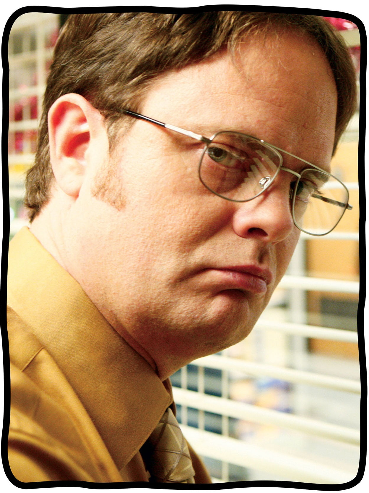 The Office Big Face Dwight Schrute Blanket 46" X 60" Flannel Fleece ...