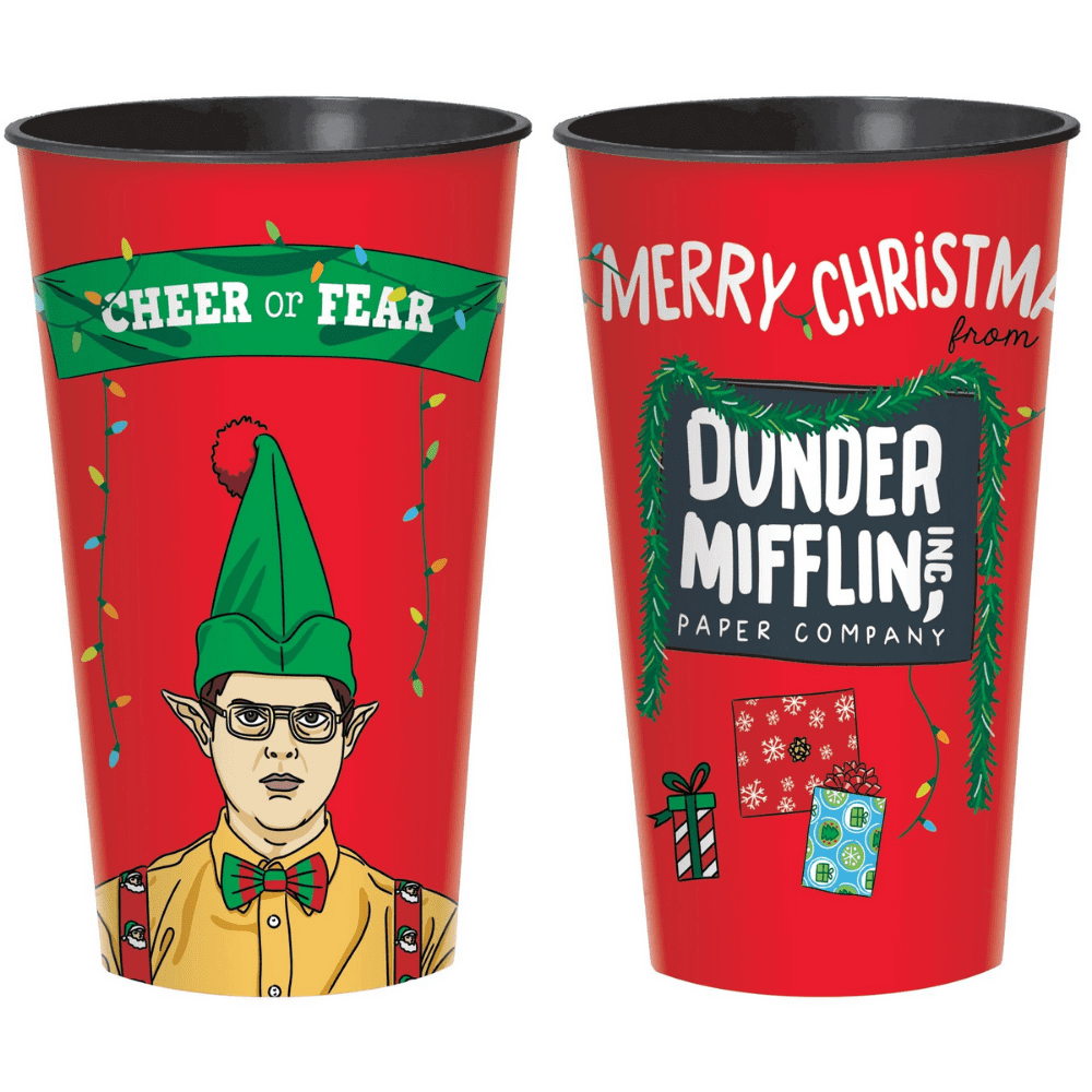 The Office Cheer or Fear Christmas 32 oz Plastic Cup - Walmart.com
