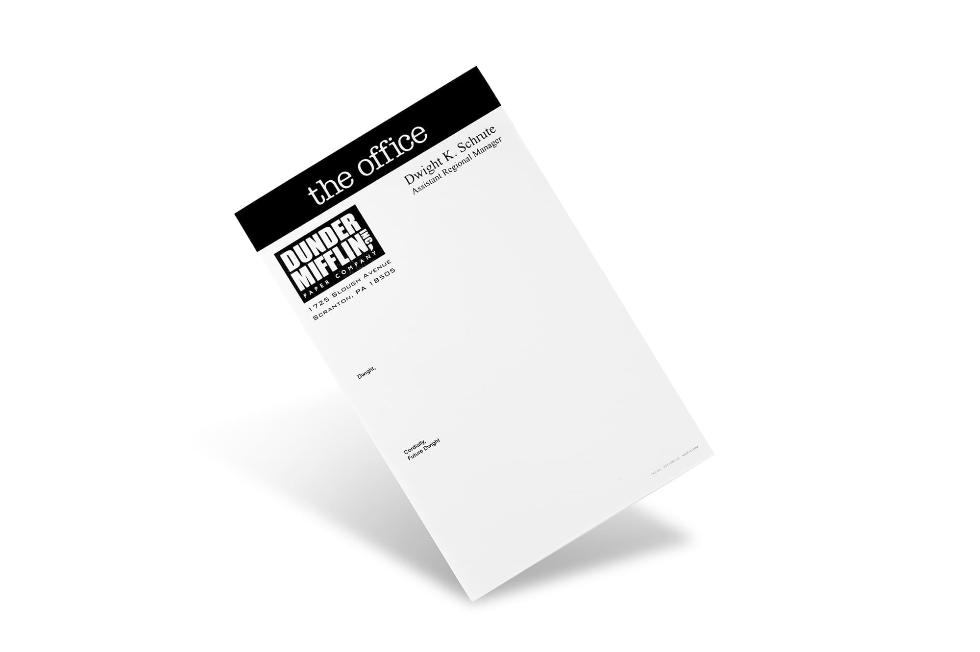 The Office “Dear Future Dwight” 5x8-Inch 50-Sheet Notepad - Walmart.com