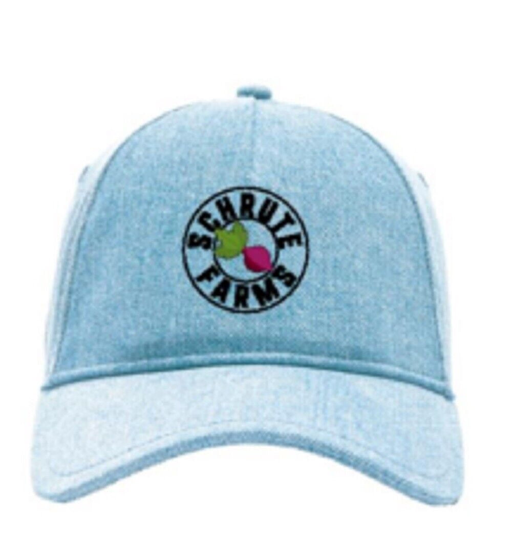 The Office Denim Schrute Farms Baseball Cap, Adjustable Metal Slide ...