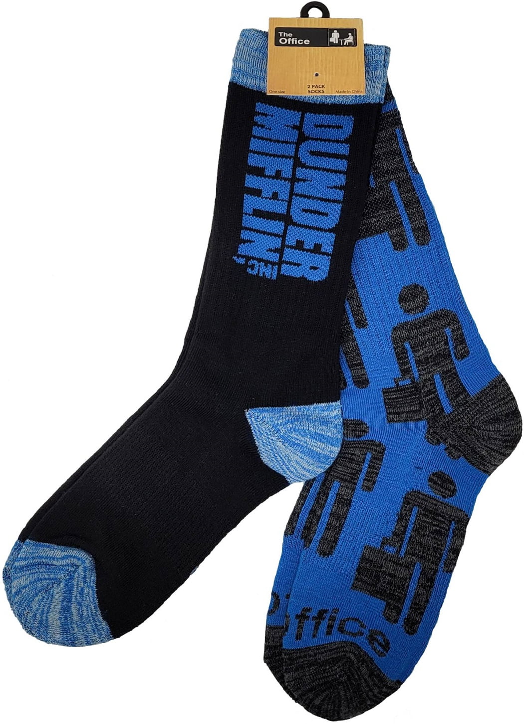 The Office Dunder Mifflin 2 Pack Adult Crew Socks - Walmart.com