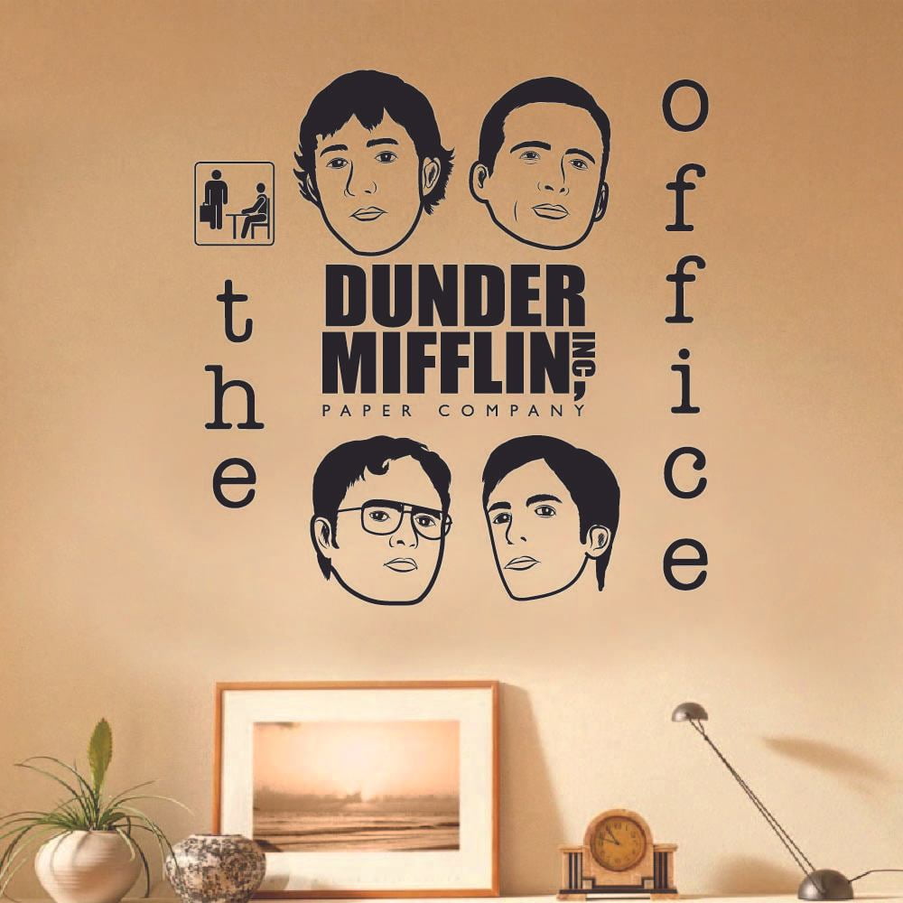 The Office Dunder Mifflin Logo TV Show Series Quote Wall Stickers Decor ...