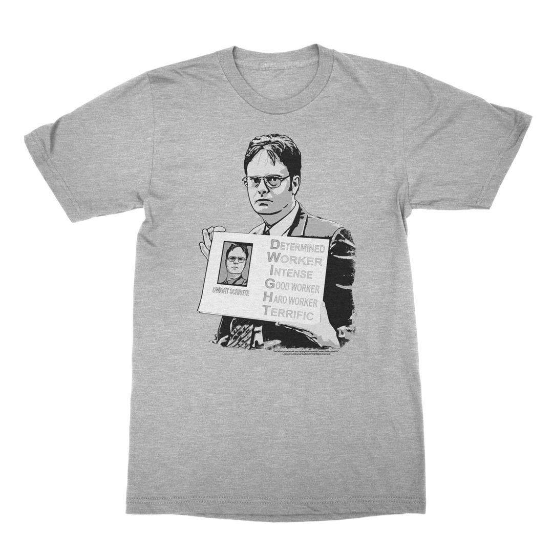 The Office Dwight Acronym Gray Heather Adult T-Shirt - Walmart.com