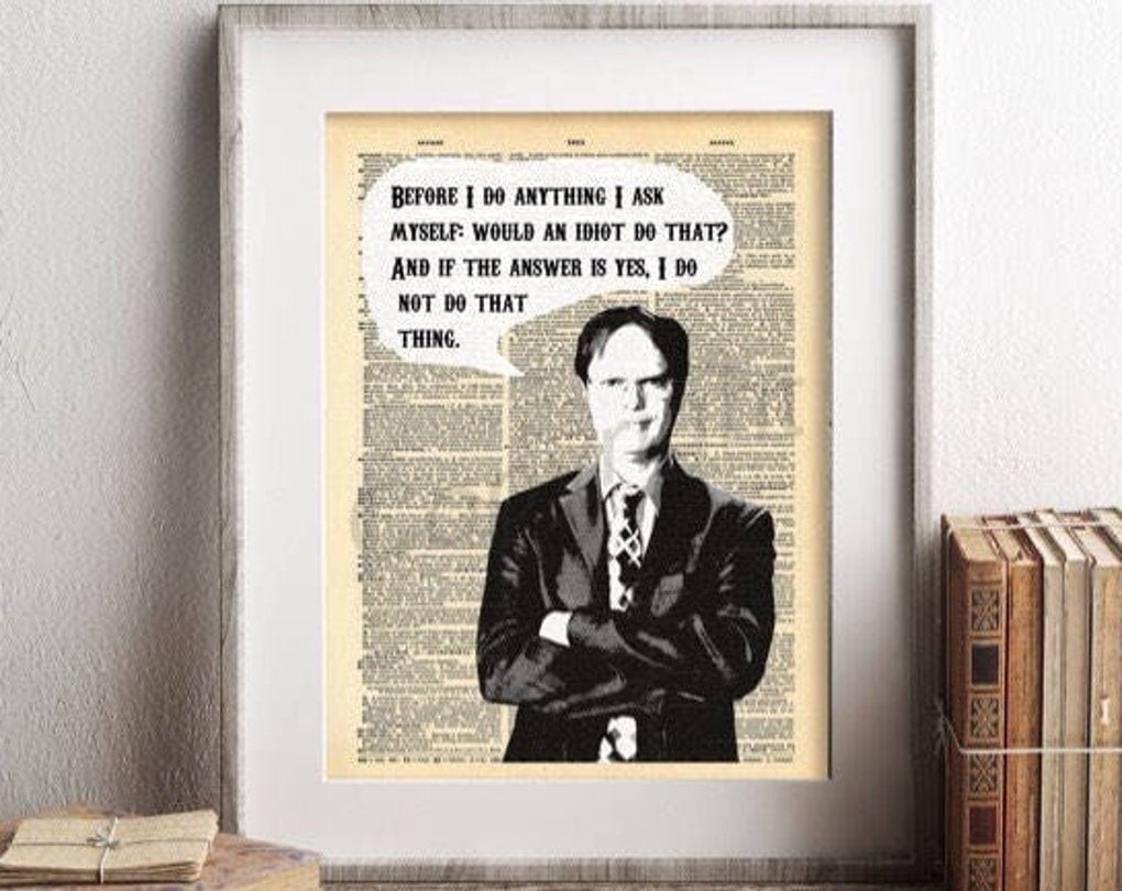 The Office Dwight Schrute Dictionary Art Print ,Decor For Living Room Bedroom, 8x12 UNFRAMED ...