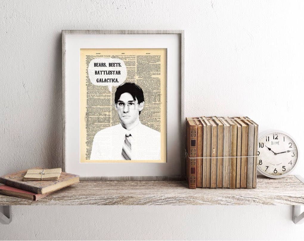 The Office Jim Halpert As Dwight Schrute Dictionary Art Print ,Decor ...