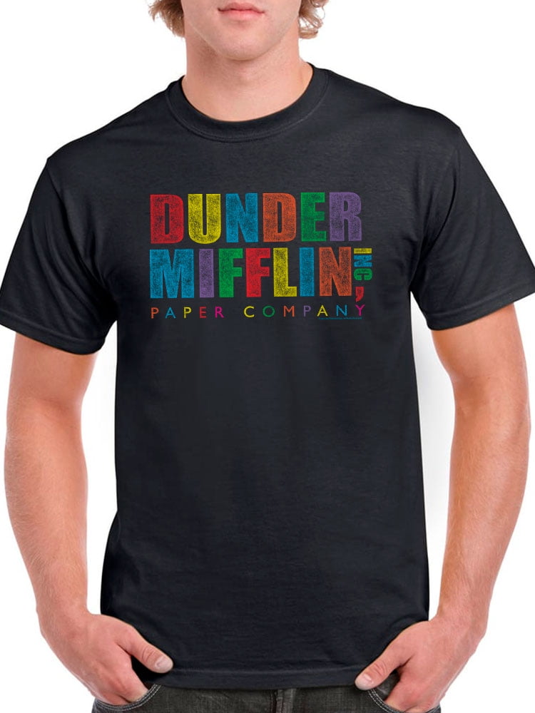 The Office Mens Graphic Tee Black - Dunder Mifflin Paper Co. 100% ...