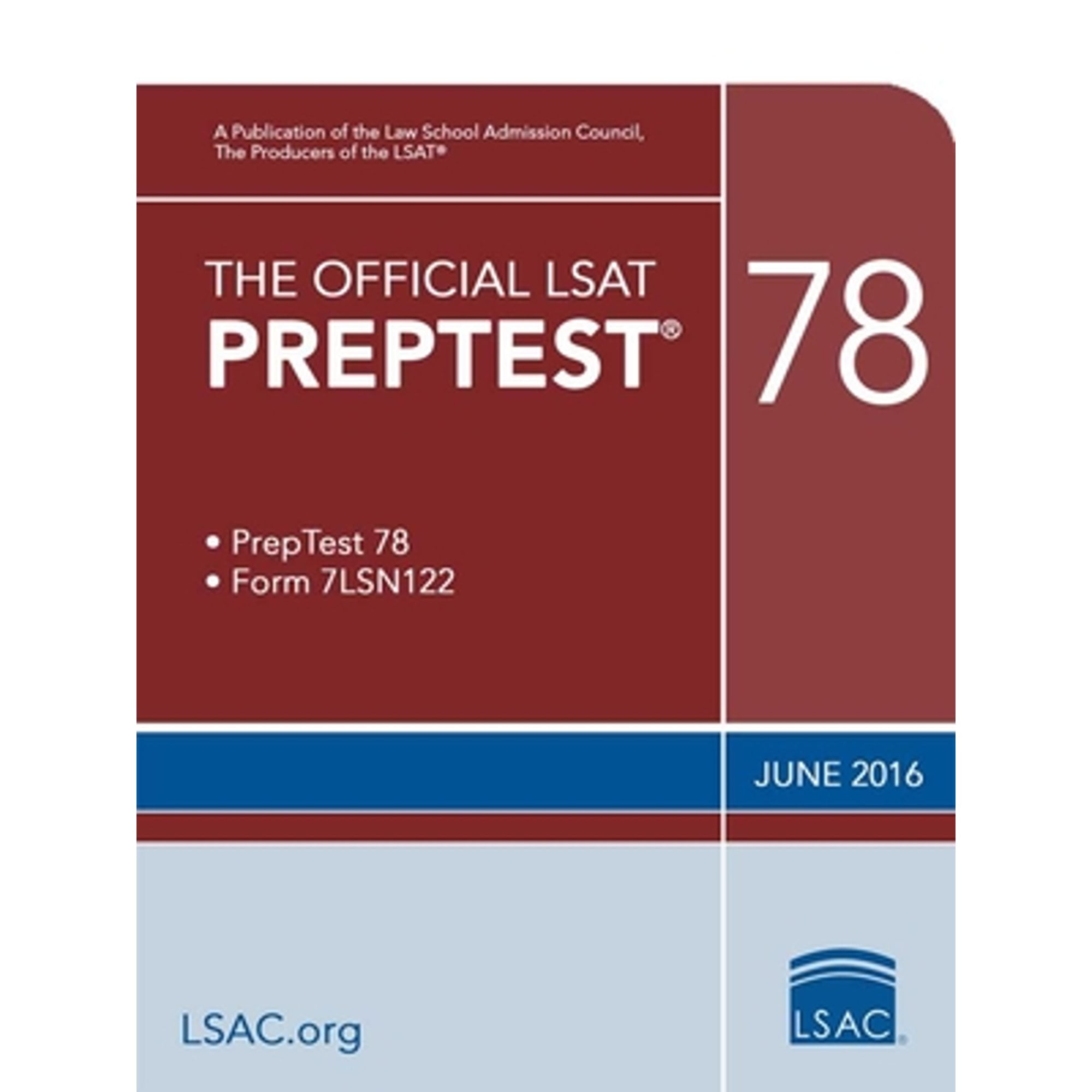 Pre-Owned The Official LSAT PrepTest 78 : (June 2016 LSAT ...