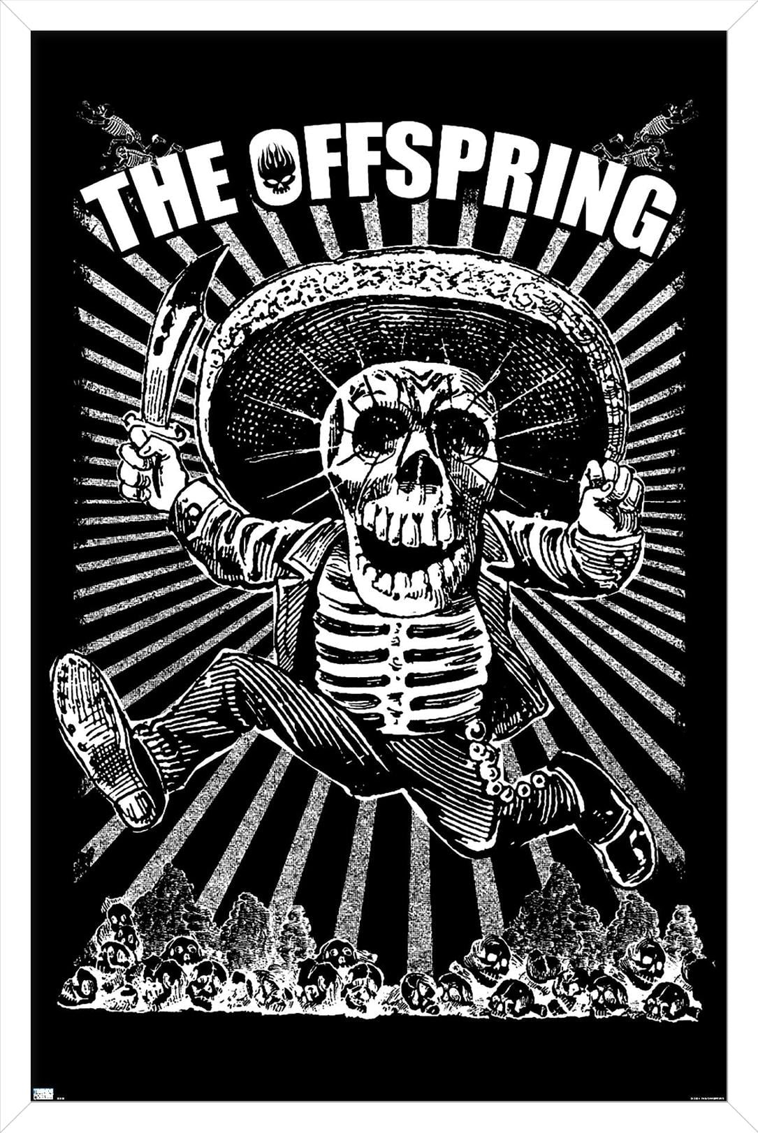 The Offspring - Jumping Skeleton Wall Poster, 14.725" x 22.375" Framed ...