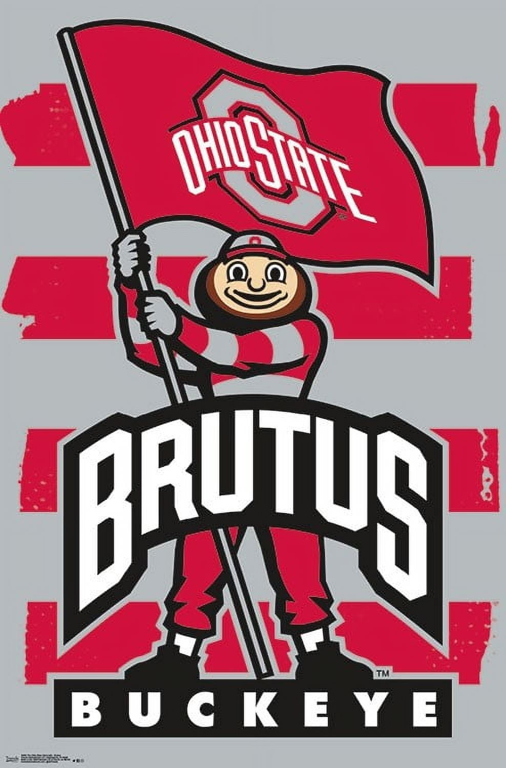 The Ohio State University - Brutus Poster Print (22 x 34) - Walmart.com
