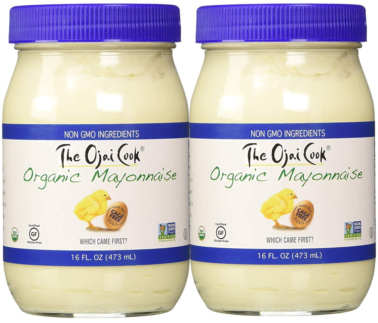 Ojai Cook Real Organic Mayonnaise, Diet-Friendly, 2-Pack 16 Ounce Jars ...