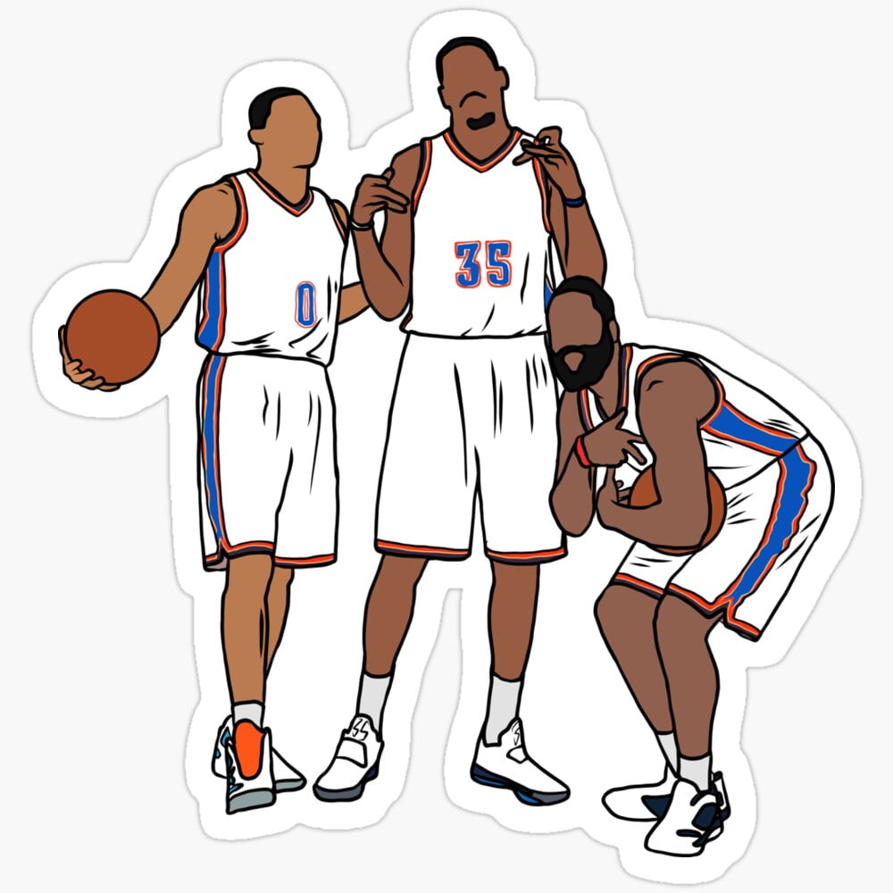 The Okc Big 3 Sticker Phone Decal Water Bottle Stickers Car Decals ...