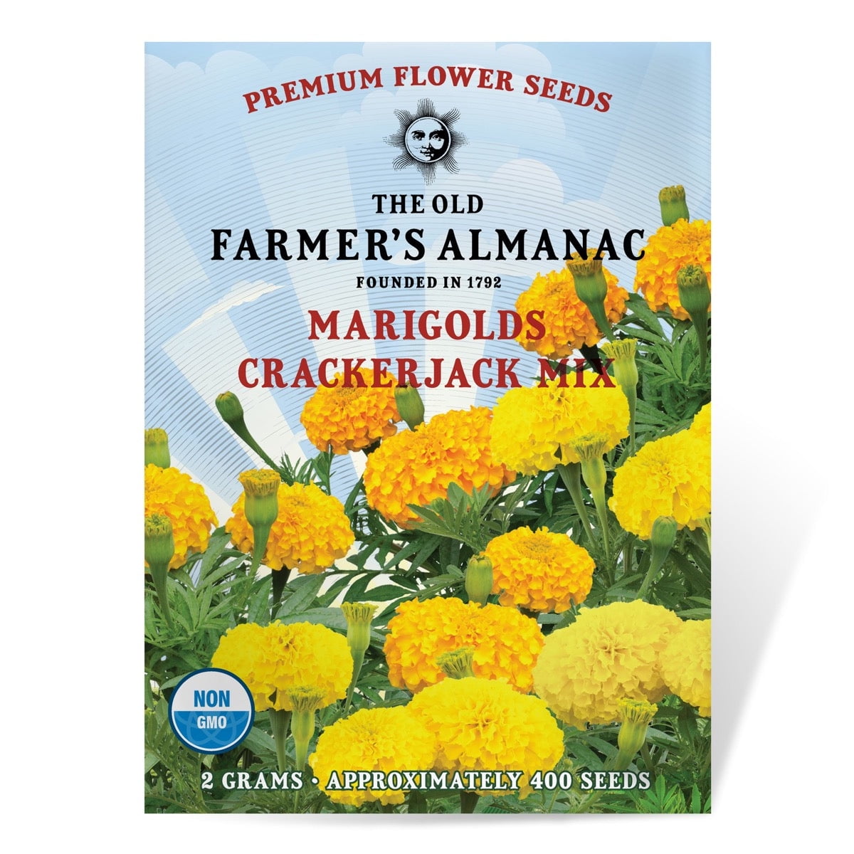 The Old Farmer's Almanac Crackerjack Mix Marigold Seeds - Premium Non ...