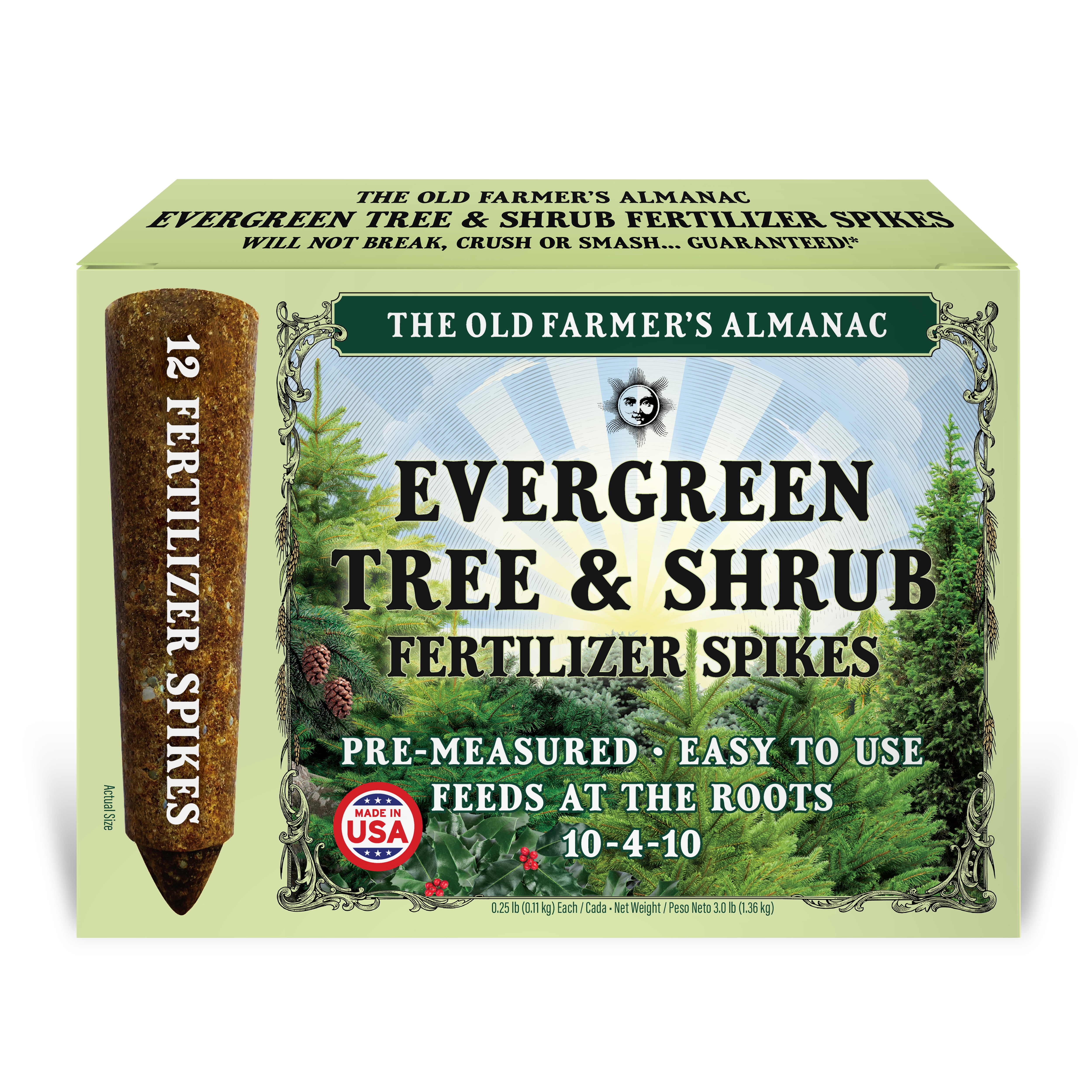 Old Farmer's Almanac Evergreen Tree & Shrub Fertilizer Spikes, 3.0 Lb ...