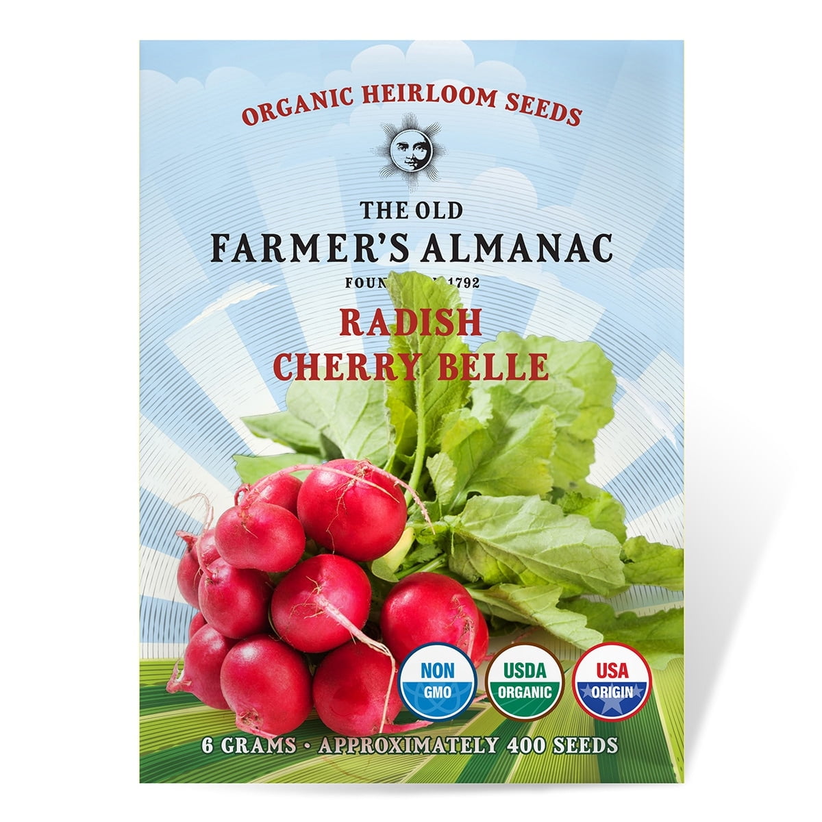 The Old Farmer's Almanac Organic Cherry Belle Radish Seeds - Premium ...