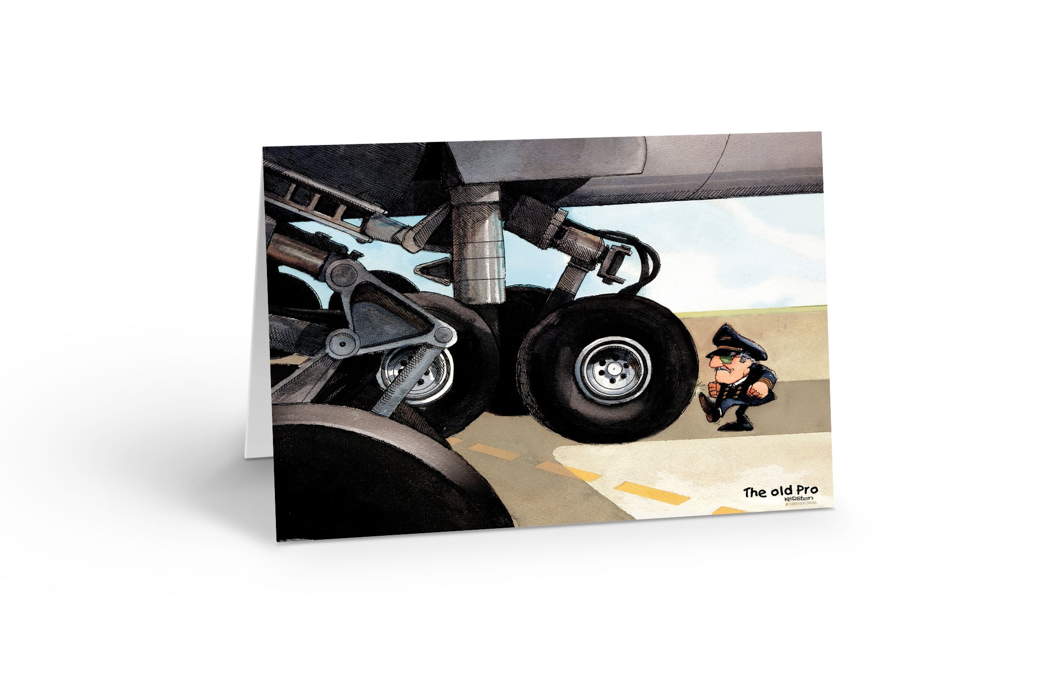 The Old Pro Funny Airplane Pilot Note Card - 10 Boxed Airplane Note ...