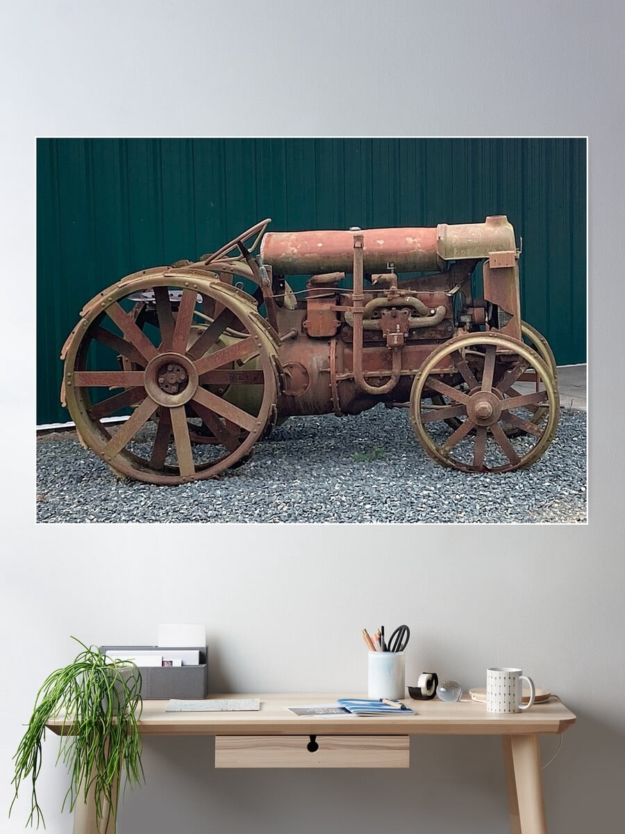 The Old Tractor Poster Wall Art, Modern Wall Decor For Living Room ...