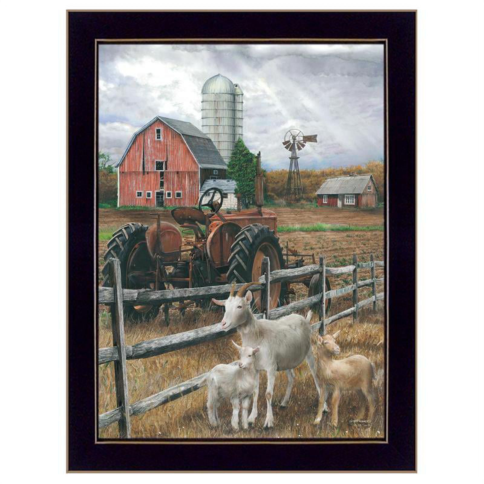 The Old Tractor by Ed Wargo Framed Print Wall Art Wood Multi-Color ...