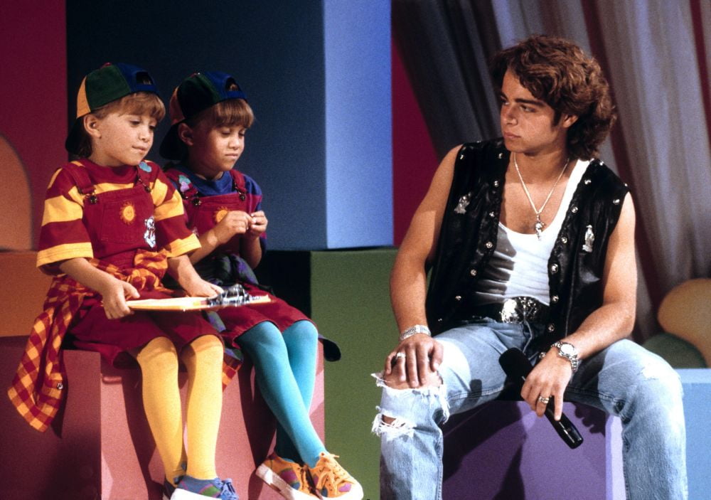 The Olsen Twins (Mary-Kate and Ashley Olsen) with Joey Lawrence on the ...